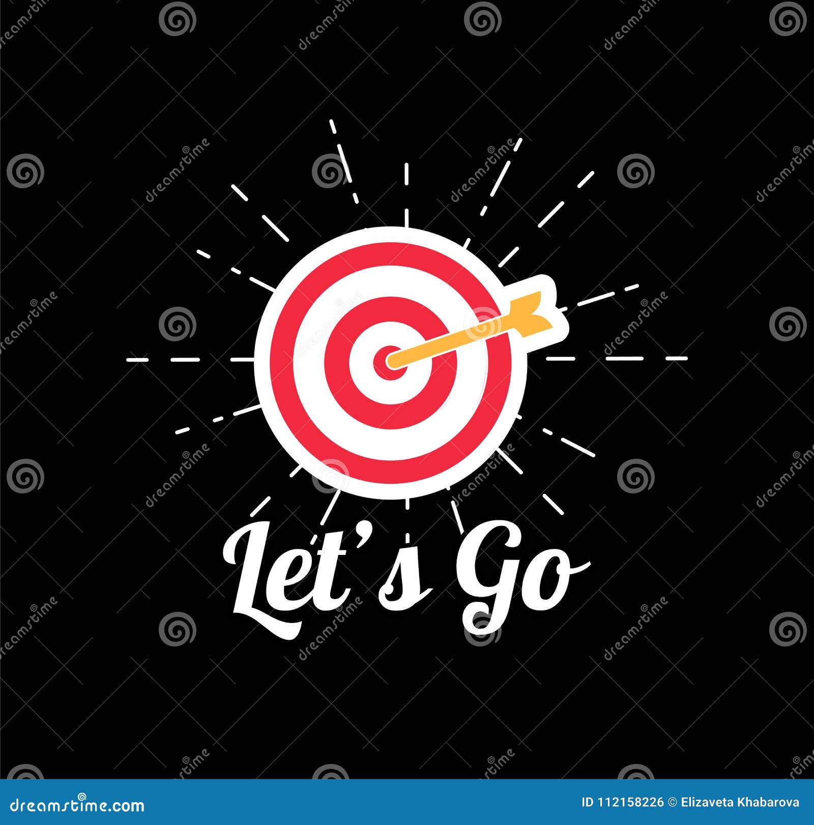 Target Concept Icon. Goal with Arrow. Vector Illustration. Stock Vector ...