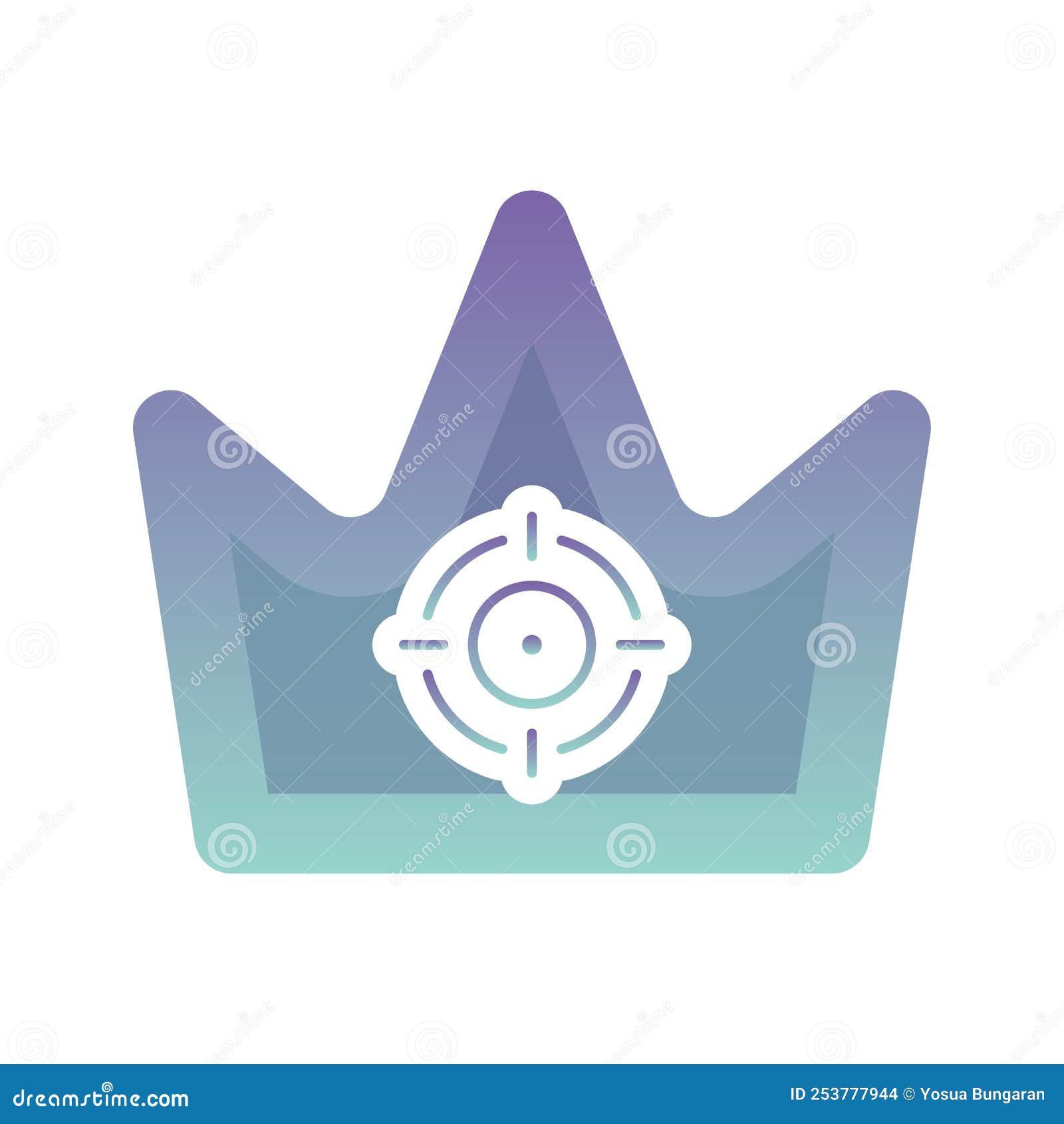 Target Crown Logo Gradient Design Template Icon Element Stock Vector ...
