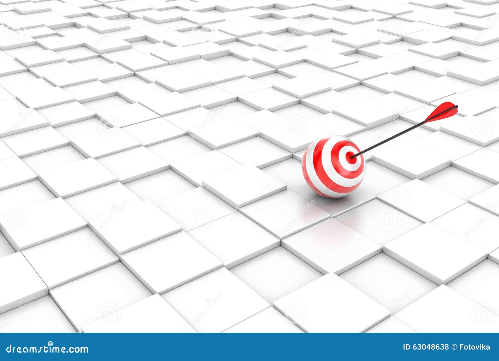 Target on cubes stock illustration. Illustration of object - 63048638
