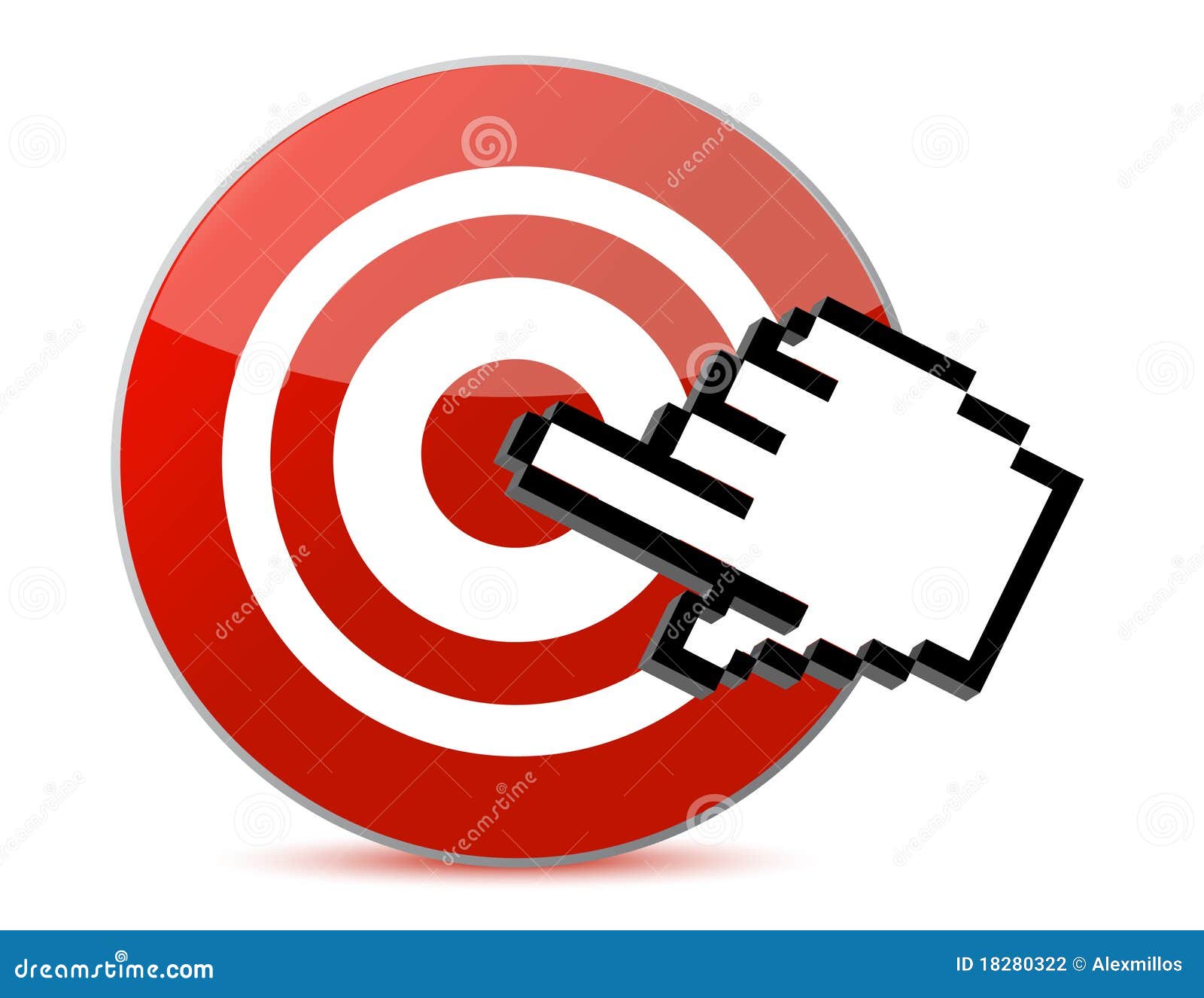 Target and Cursor Illustration Design Stock Vector - Illustration of ...