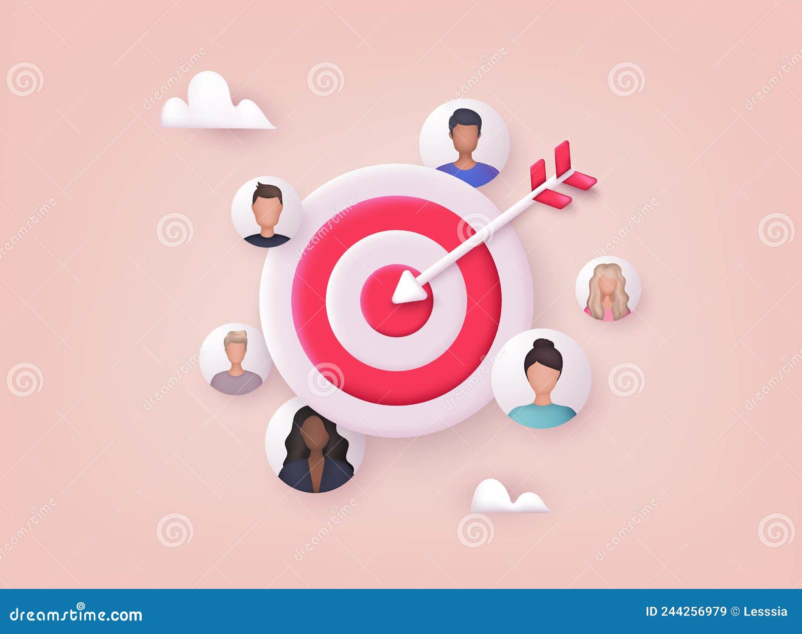 Target Customer Concept. Customer Attraction Campaign Stock Vector ...