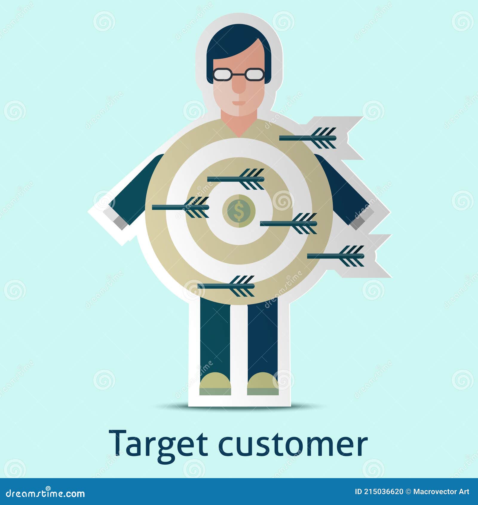 Target customer concept stock vector. Illustration of emblem - 215036620