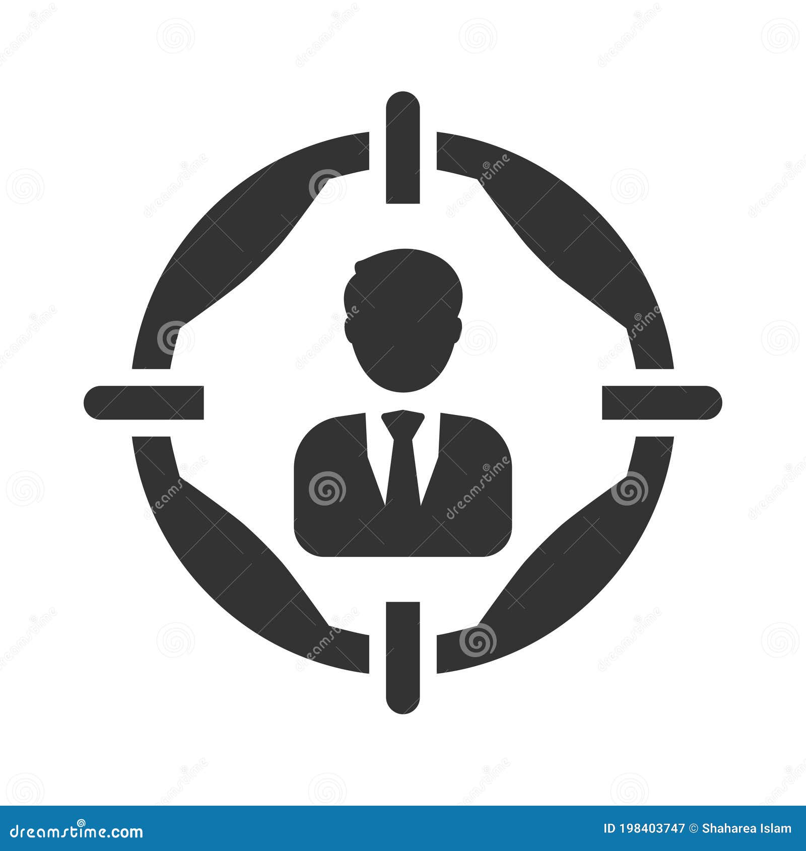 Target customer icon stock vector. Illustration of vector - 198403747