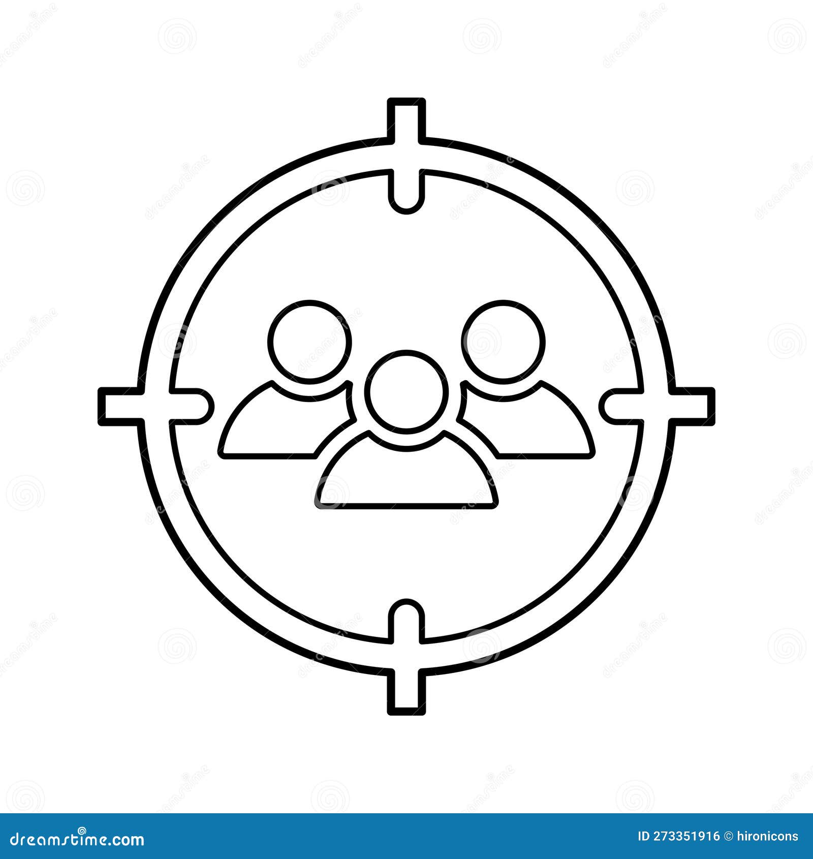 Target Customer Icon. Line, Outline Design Stock Illustration ...