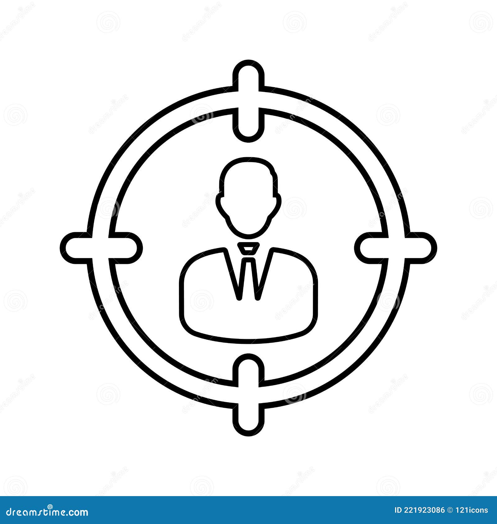 Target, Customer, Marketing Line Icon. Outline Vector Stock Vector ...