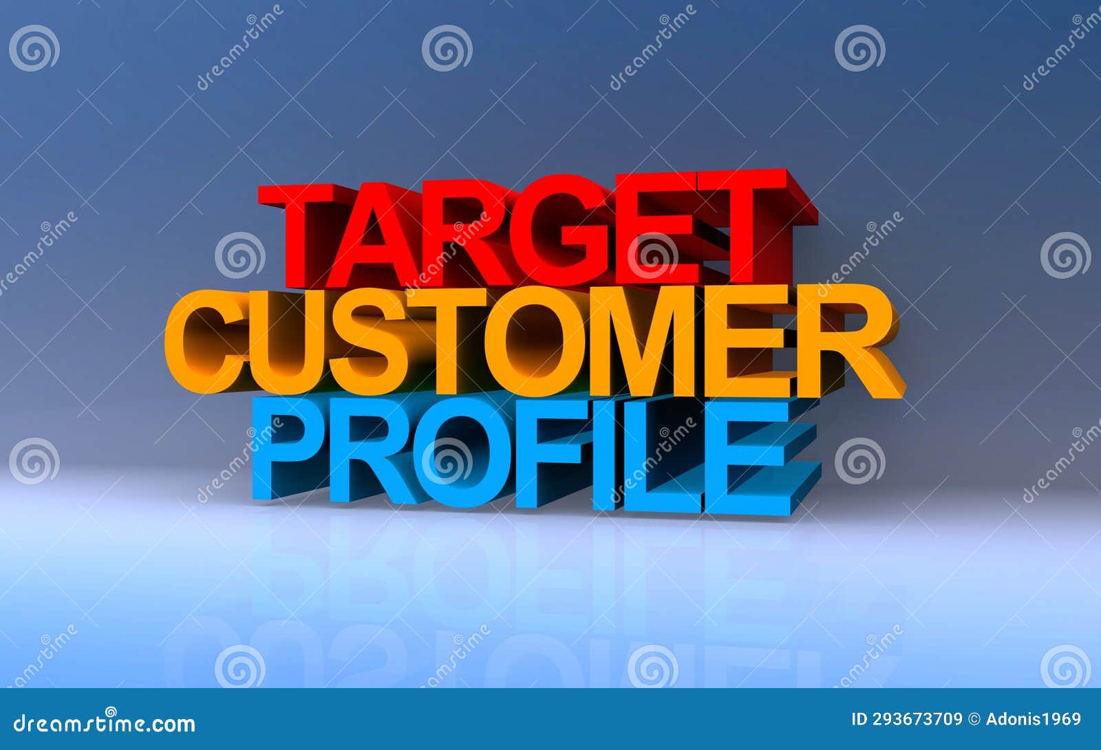Target Customer Profile on Blue Stock Illustration - Illustration of ...