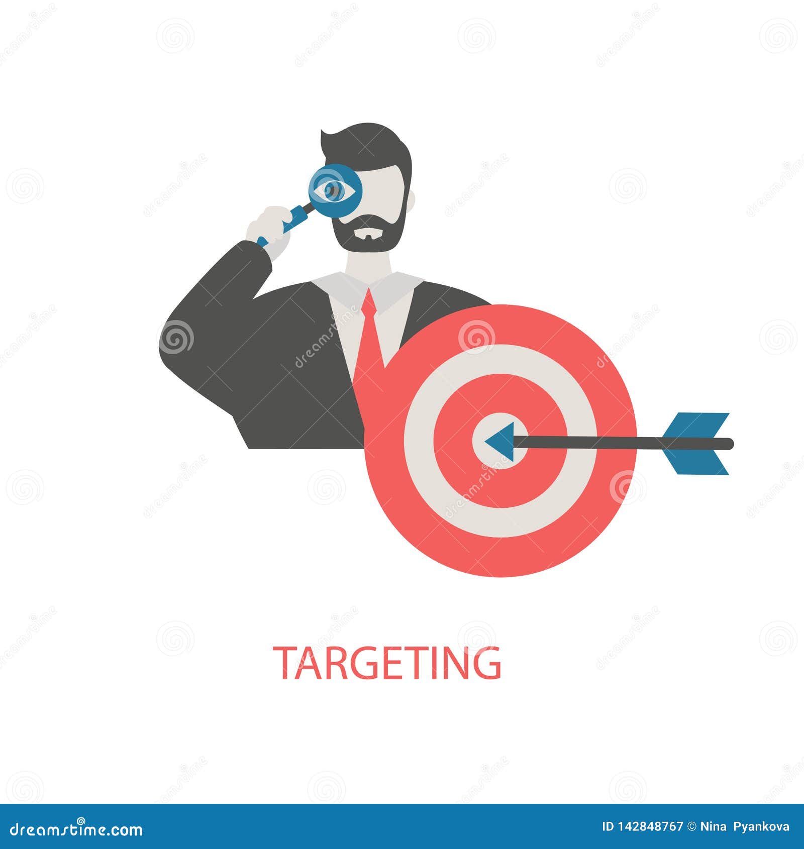 Target Customers With People And Goals Dart For Website Template Or ...