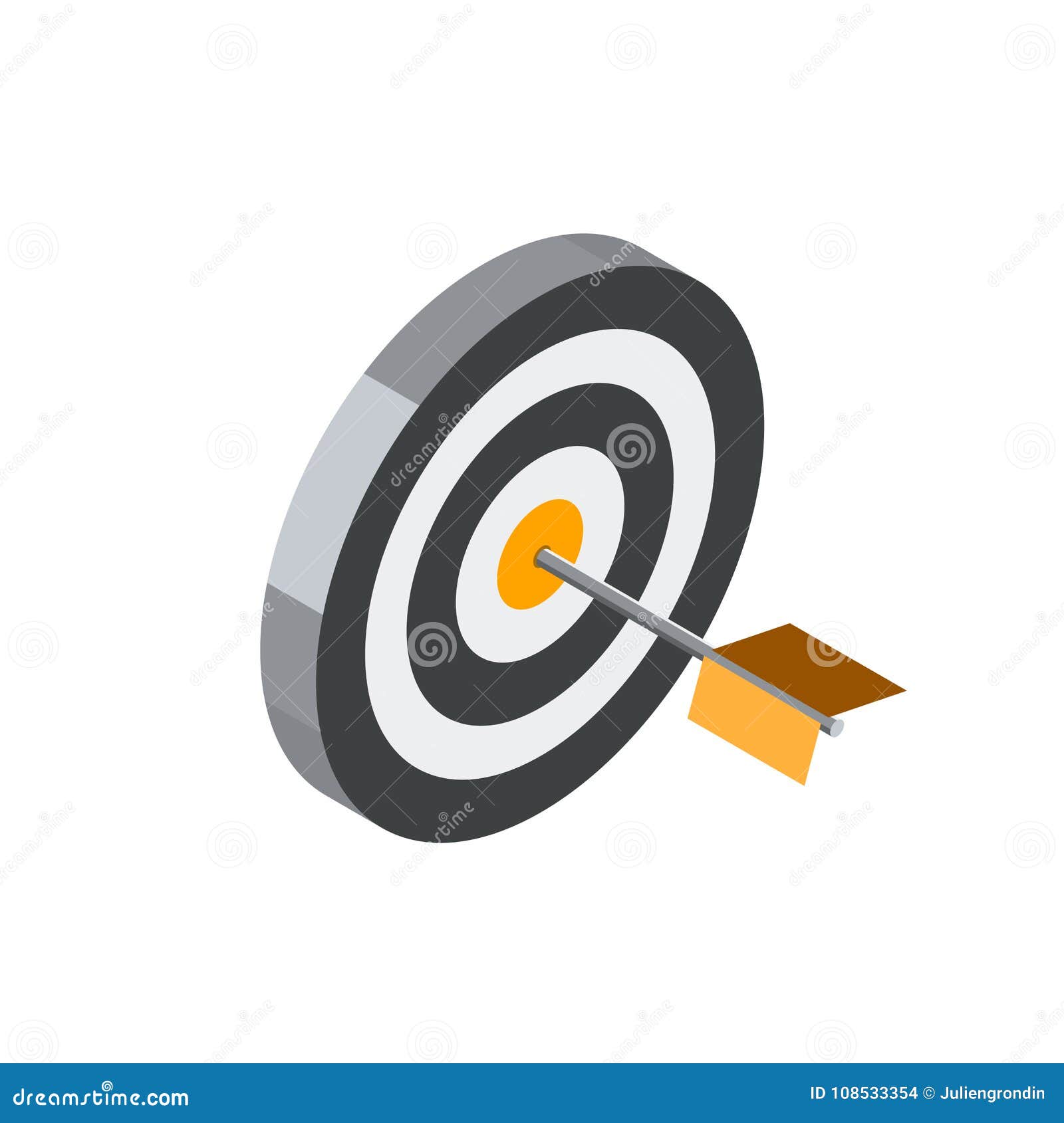 Target 3D isometric icon stock illustration. Illustration of ...