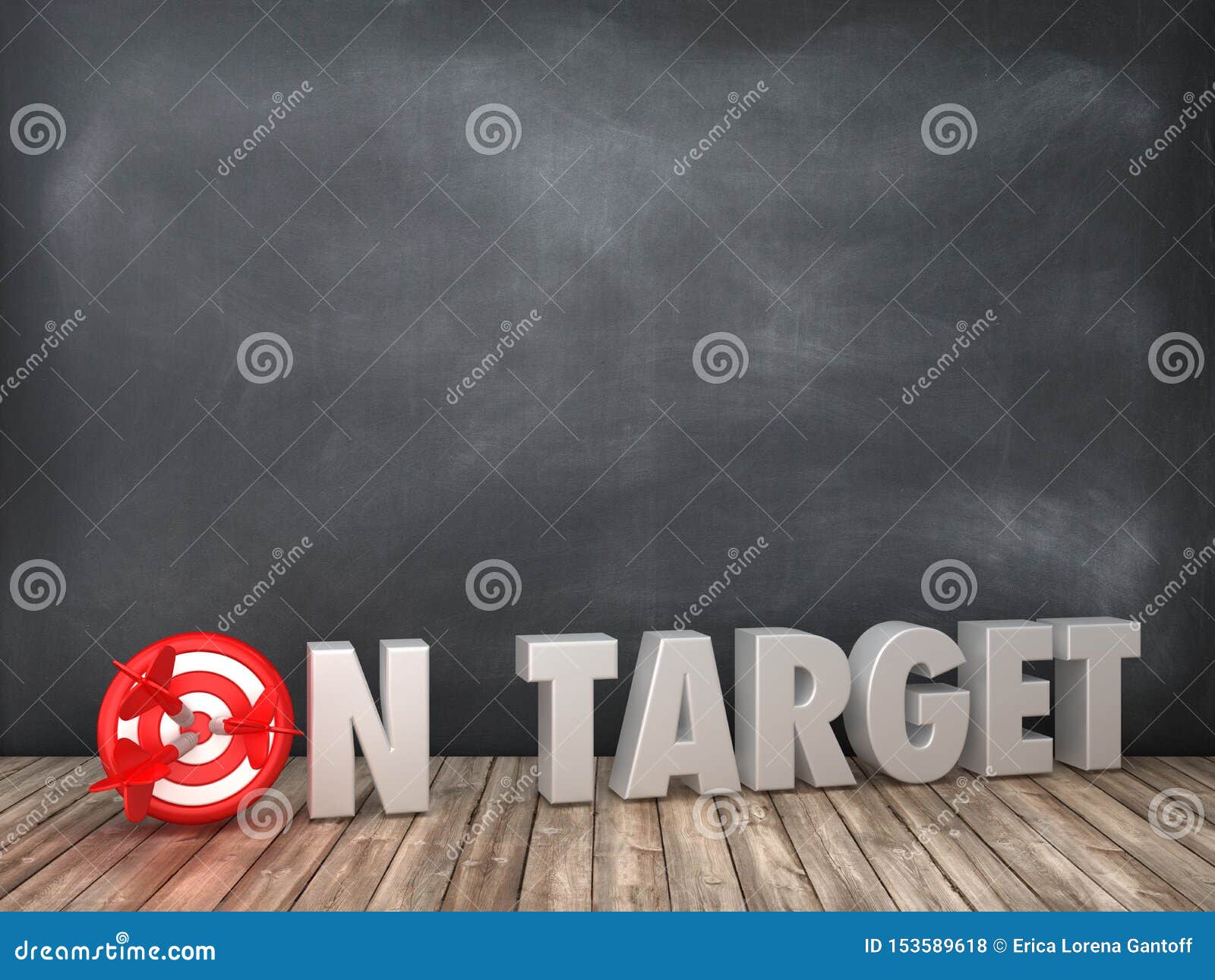 On TARGET 3D Word with Target on Chalkboard Background Stock ...