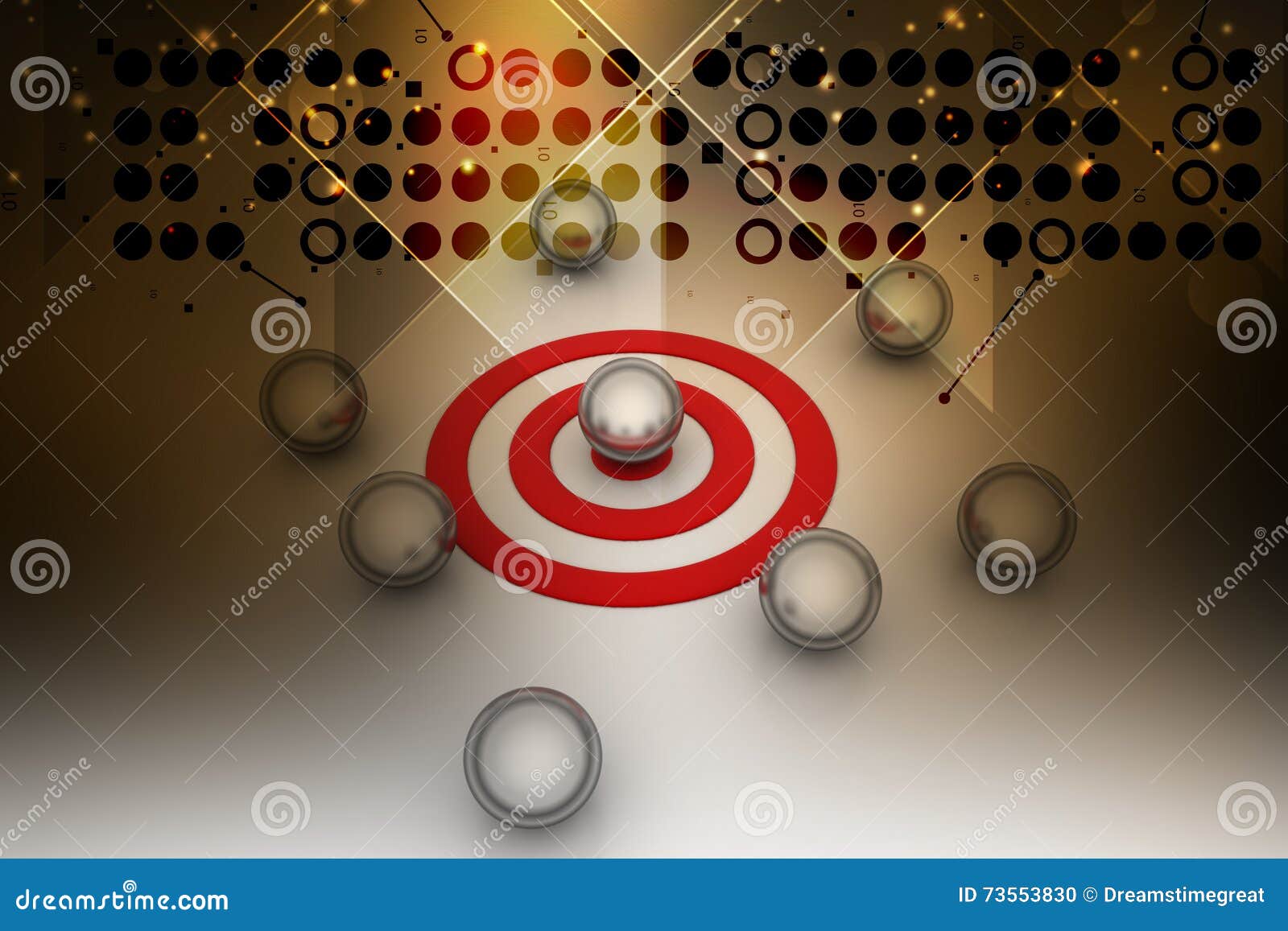Target dart with ball stock illustration. Illustration of competition ...
