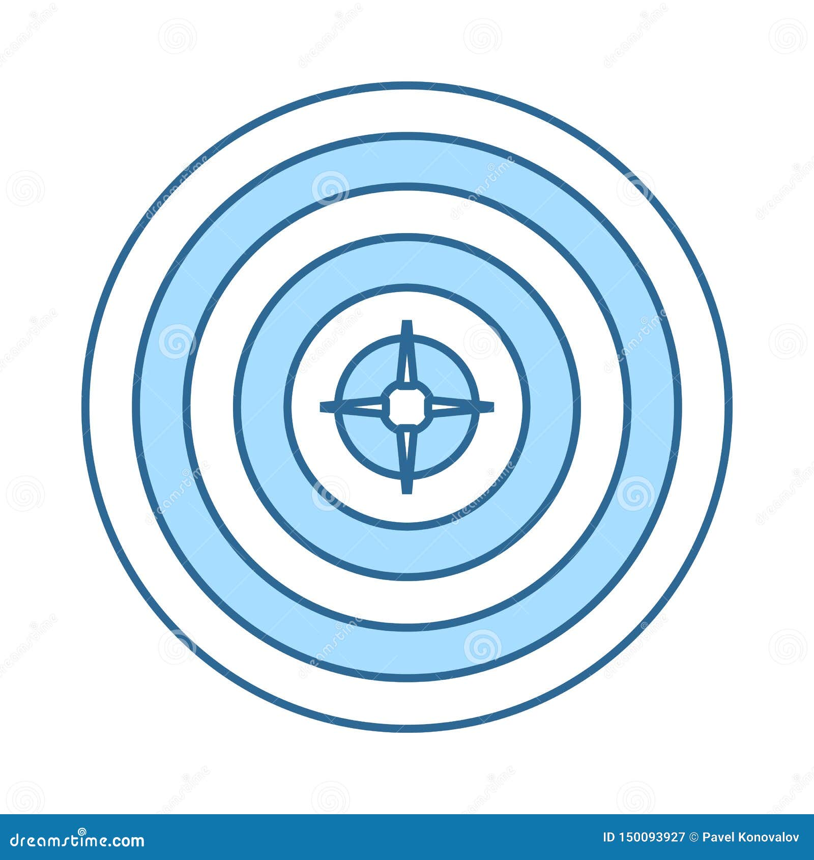 Target with Dart in Center Icon Stock Vector - Illustration of dart ...
