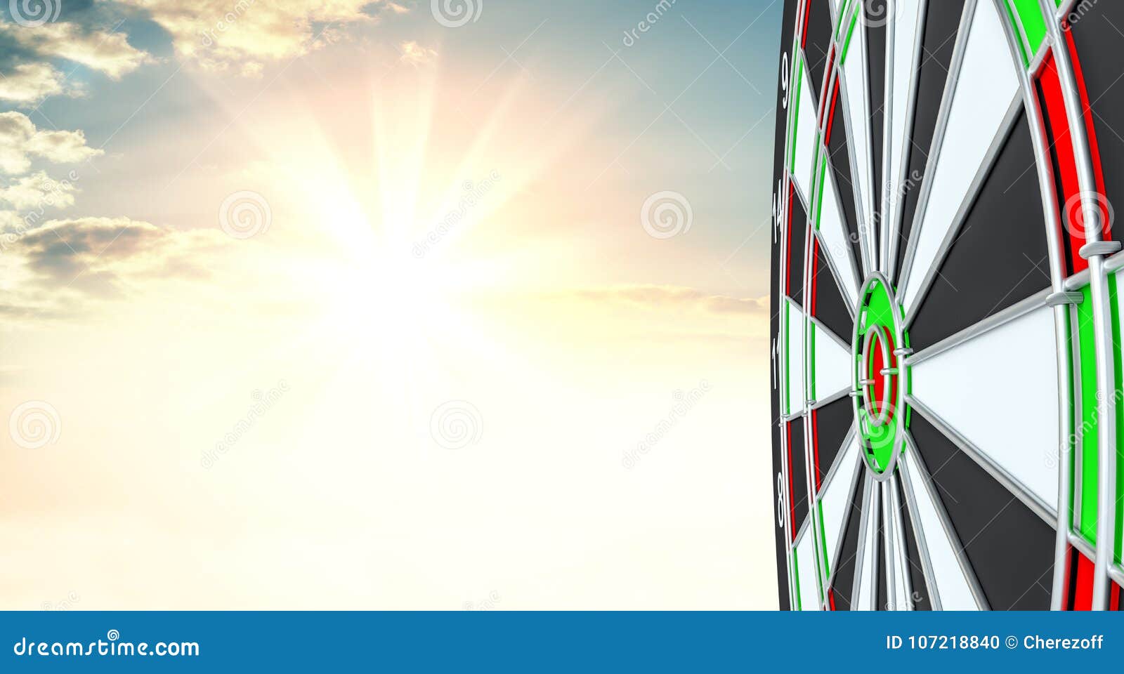 Target Dart. 3d Illustration Stock Illustration - Illustration of luck ...
