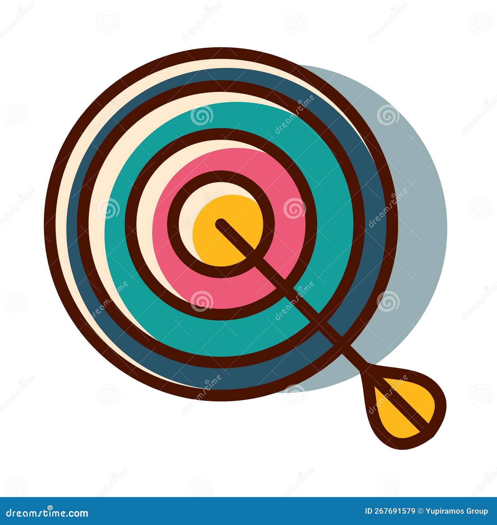 Target and dart stock vector. Illustration of objective - 267691579