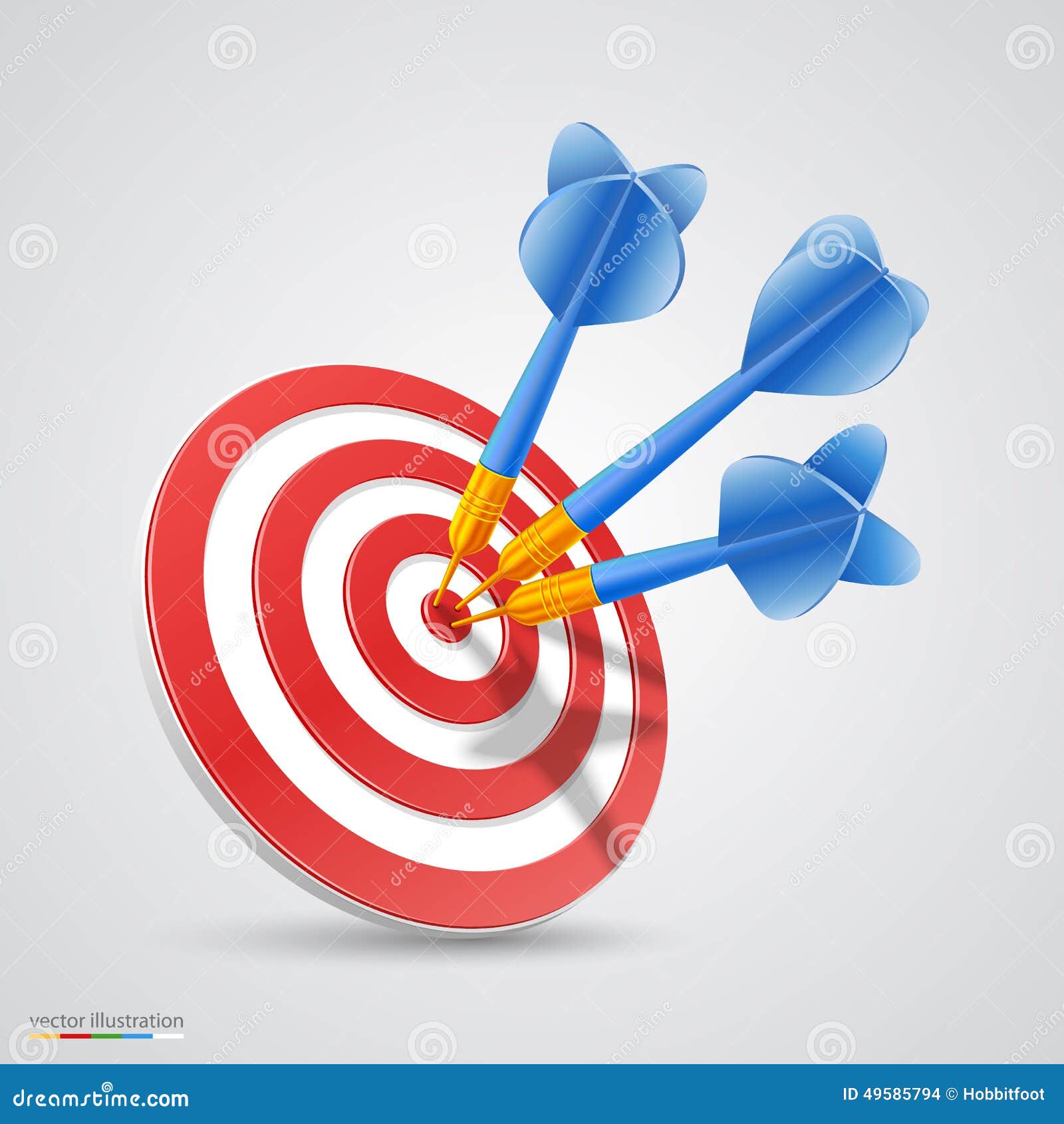 Target with darts stock vector. Illustration of failure - 49585794