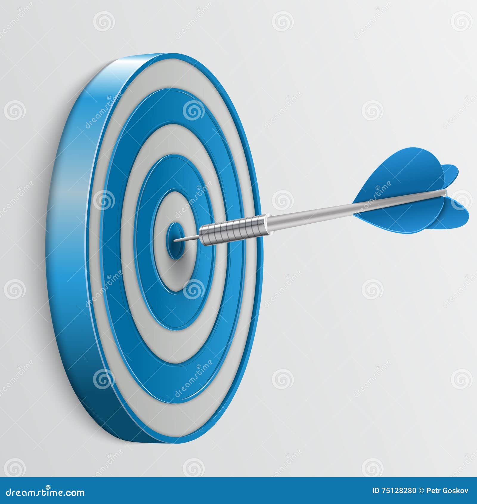 Target with darts, 3d icon stock vector. Illustration of success - 75128280