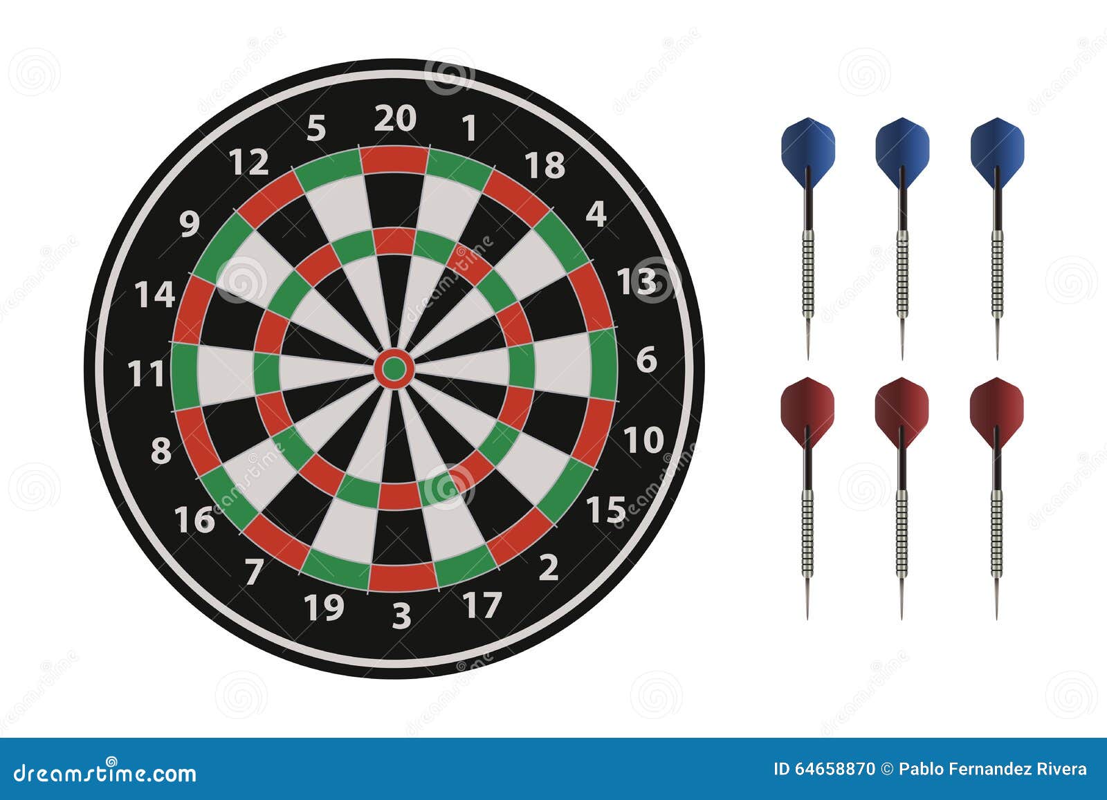 Target and Darts stock vector. Illustration of board - 64658870