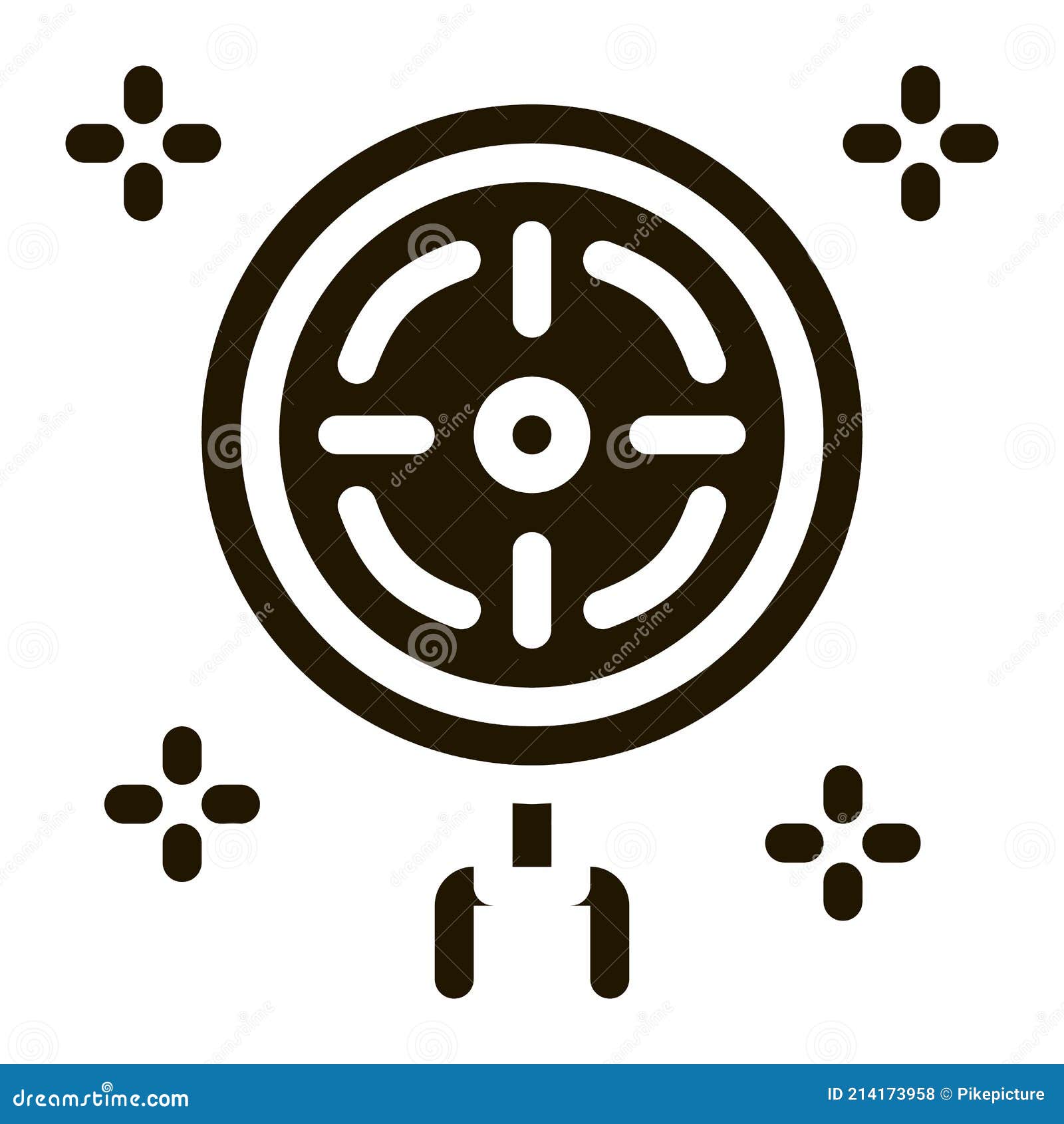 Target Detection Icon Vector Glyph Illustration Stock Vector ...