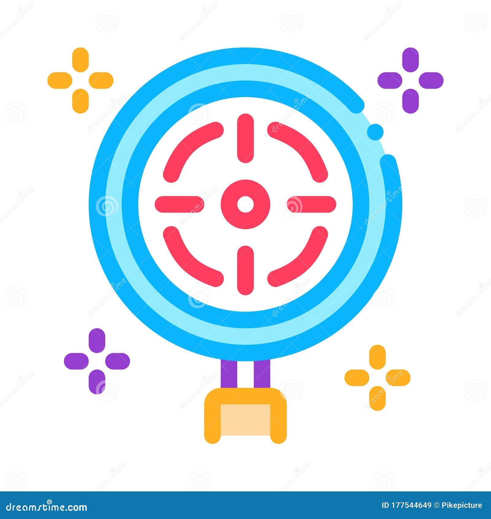 Target Detection Icon Vector Outline Illustration Stock Vector ...