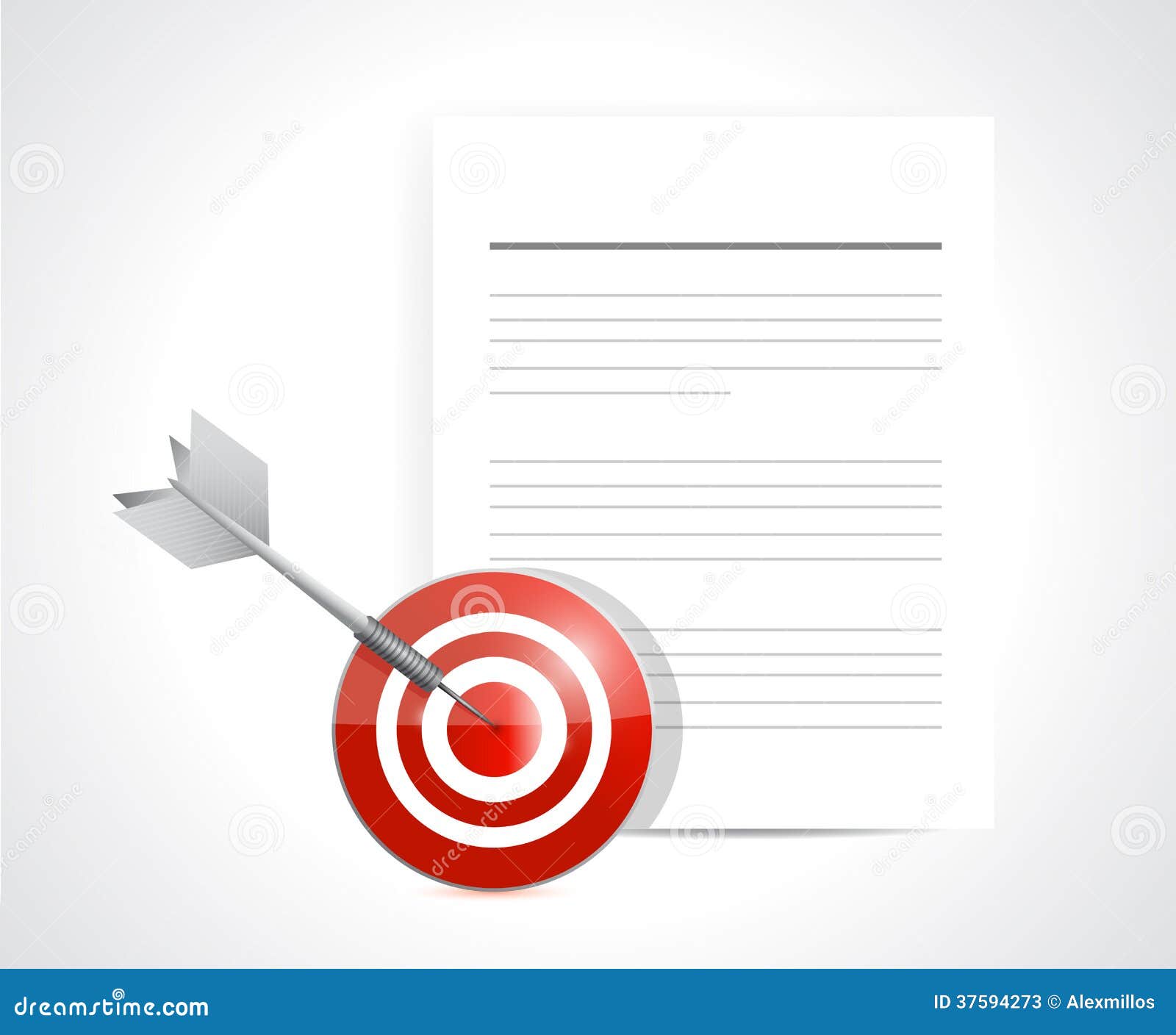 Target and Documents. Illustration Design Stock Illustration ...