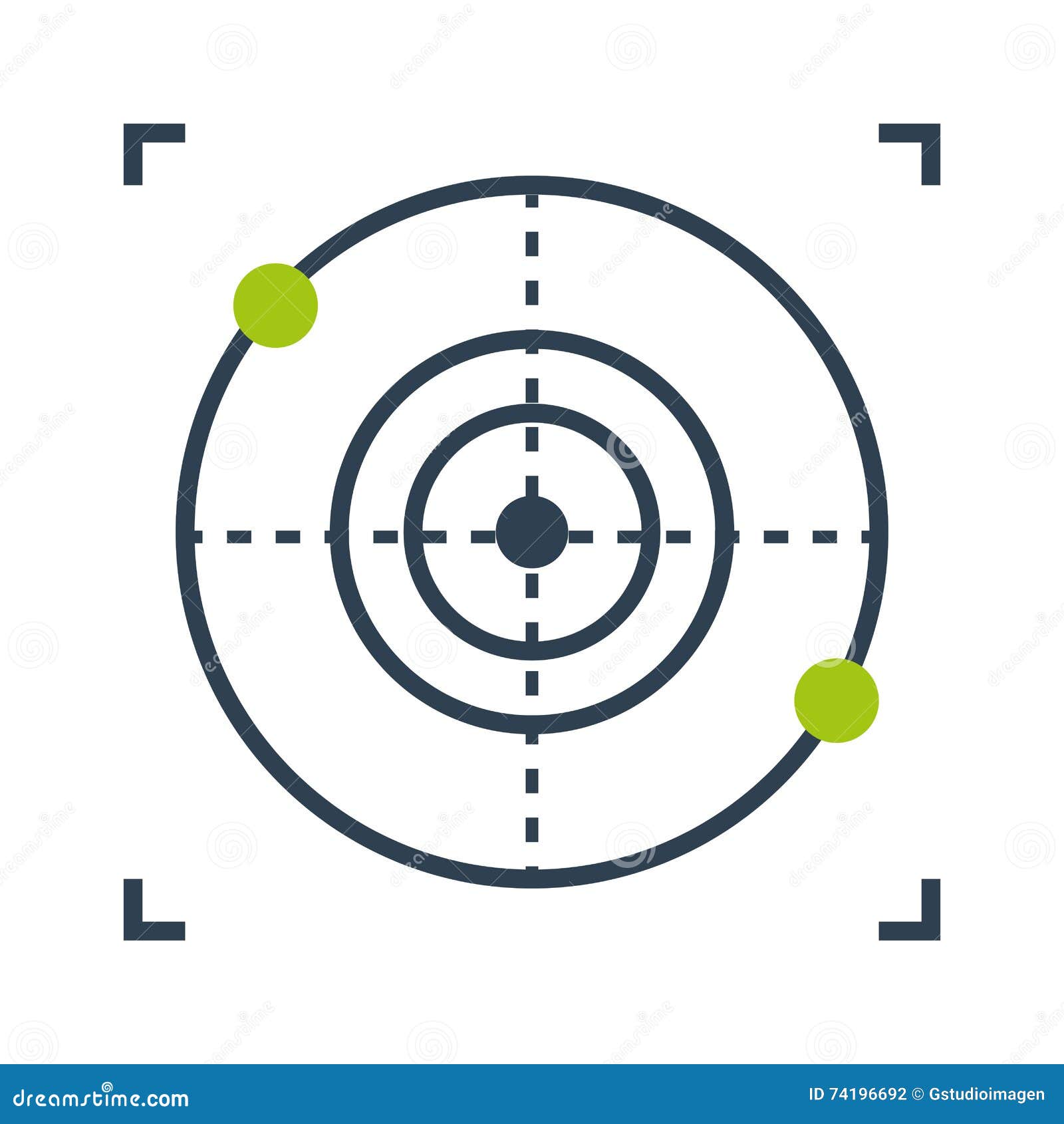 Target Drone Isolated Icon Design Stock Illustration - Illustration of ...