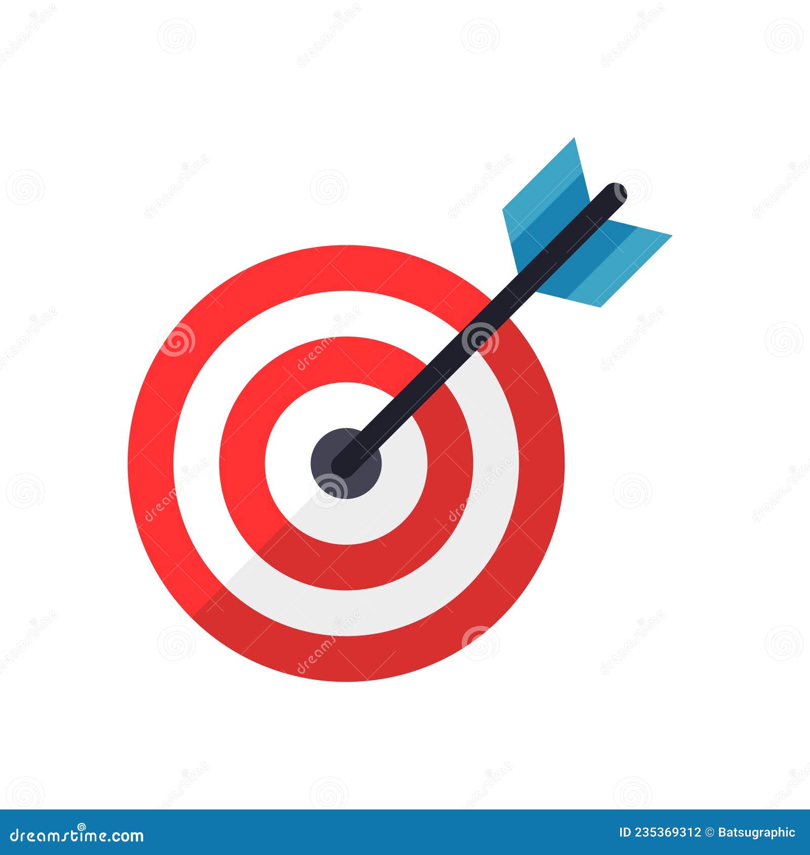 Target Flat Clipart Vector Illustration Stock Vector - Illustration of ...