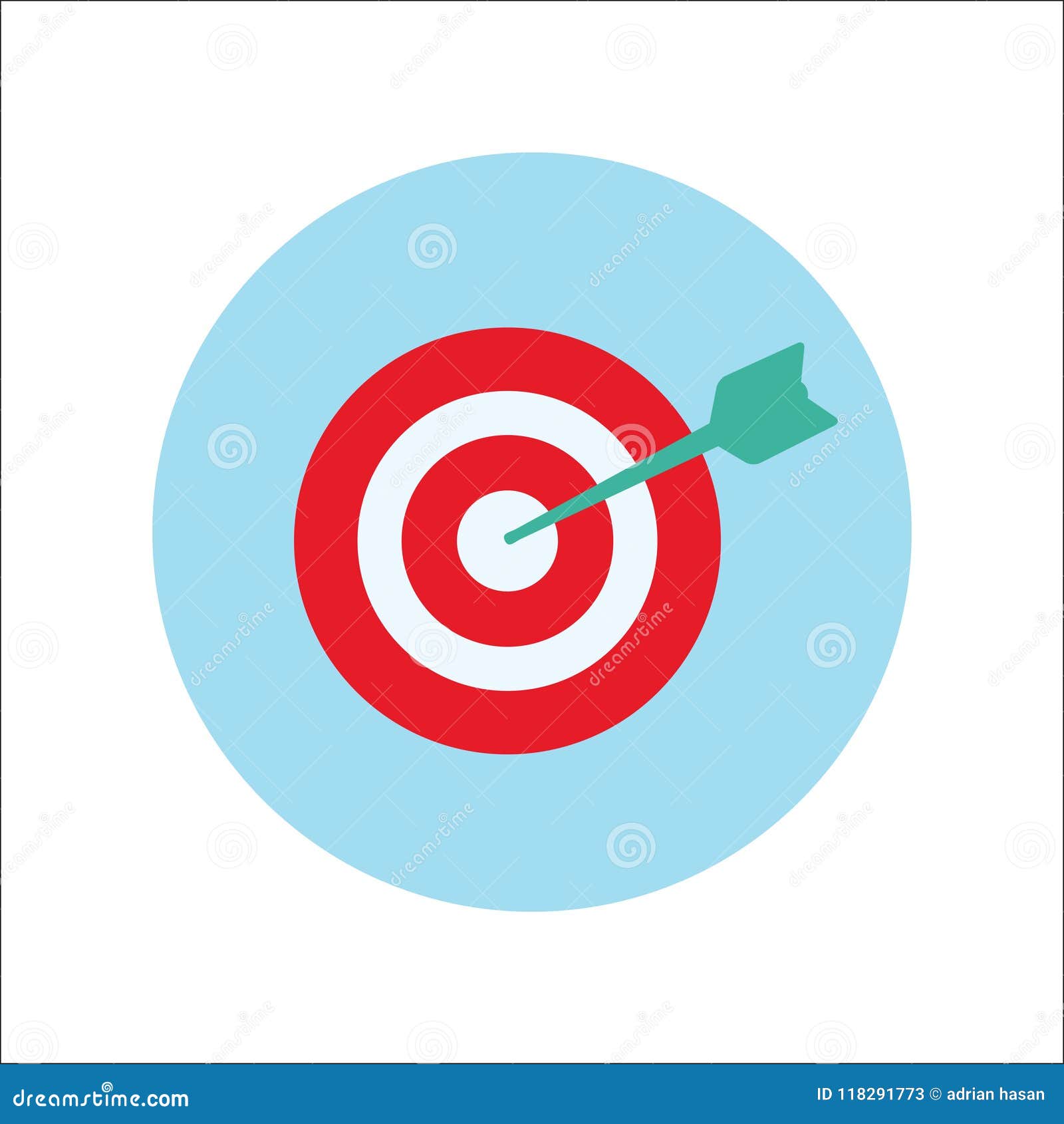 Target Flat Icon Vector stock illustration. Illustration of thumbs ...