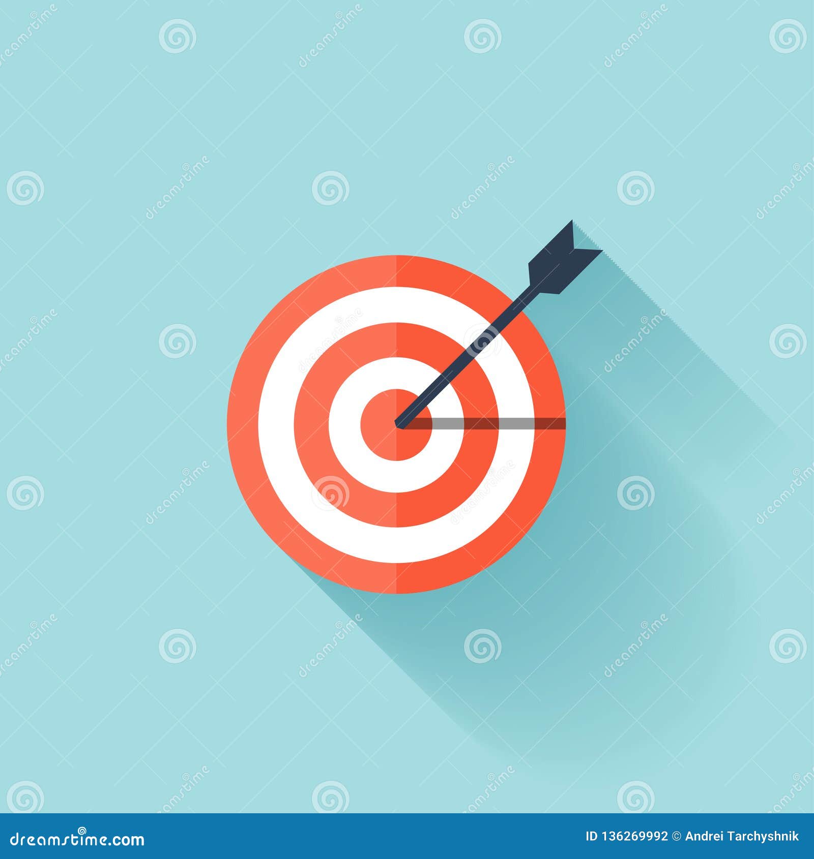 Target Flat Icon Vector Illustration. Stock Vector - Illustration of ...