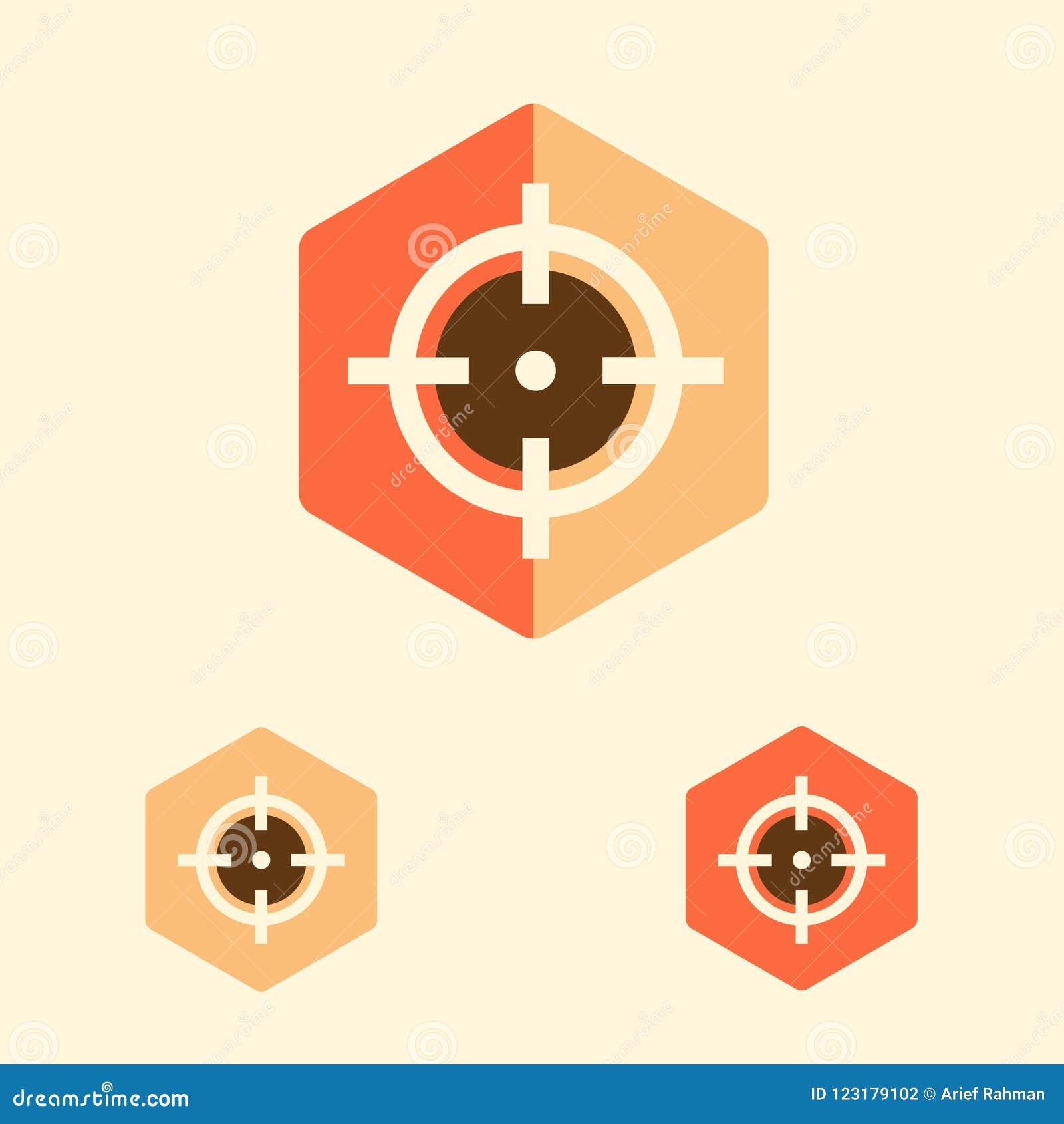 Target Focus Icon in Flat Design Style. Vector Icon Button Stock Vector ...
