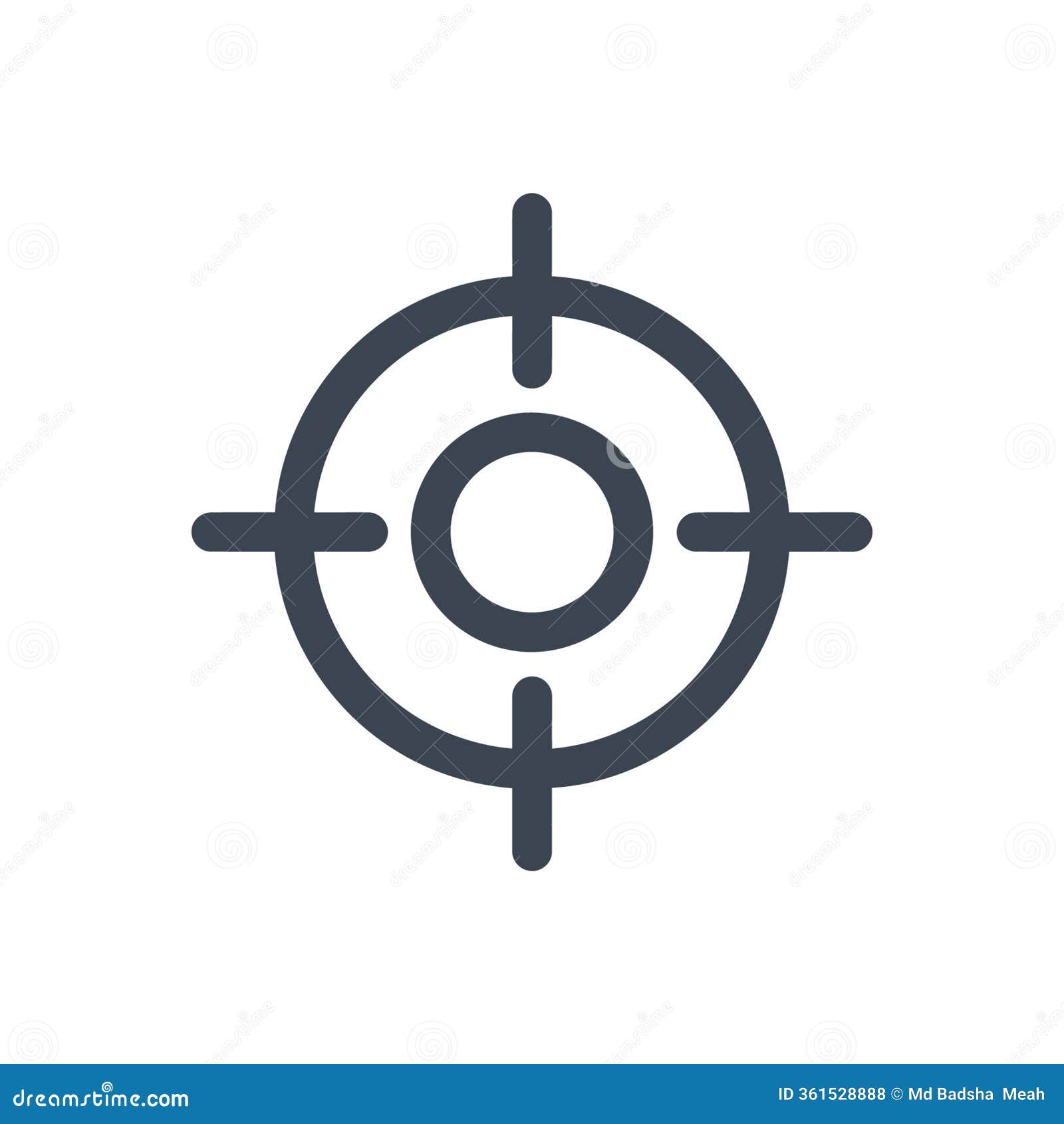 Target Focus Icon stock vector. Illustration of bullseye - 361528888