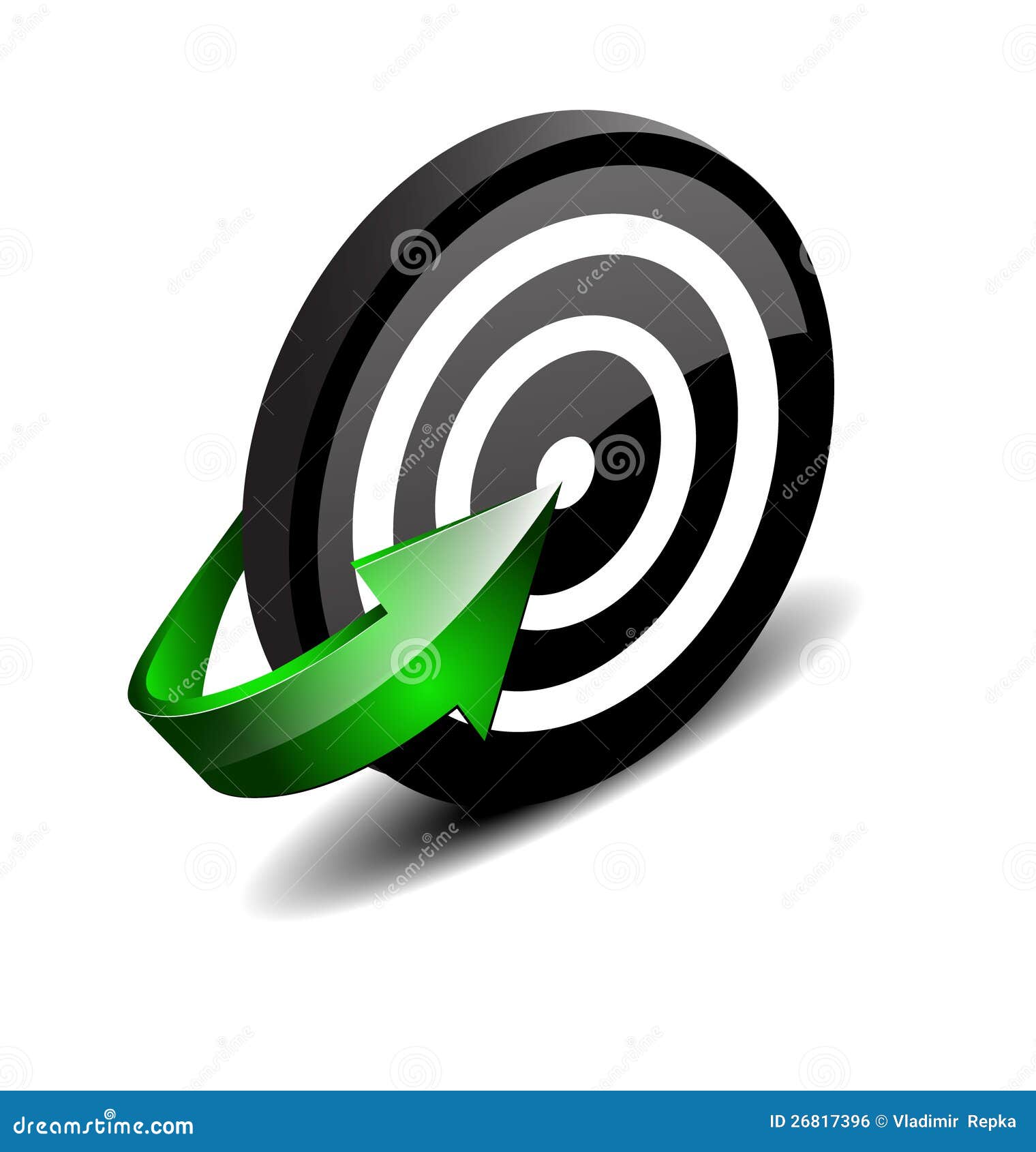Target with focused arrow stock vector. Illustration of precise - 26817396