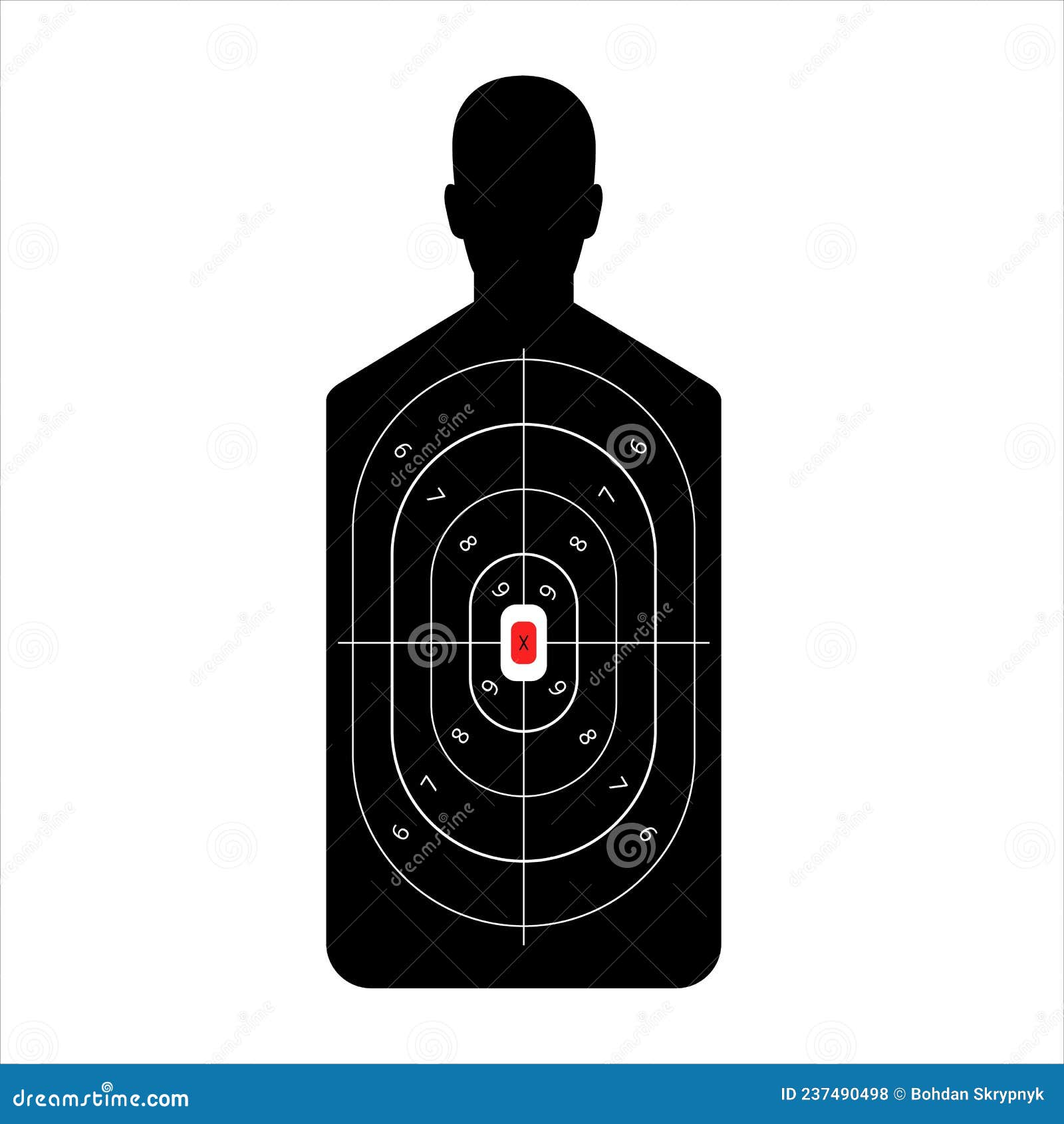 Target in Form of Man for Shooting Range Stock Vector - Illustration of ...