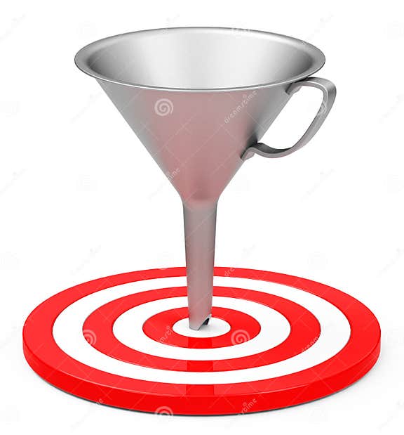 Target with funnel stock illustration. Illustration of bulls - 50498879