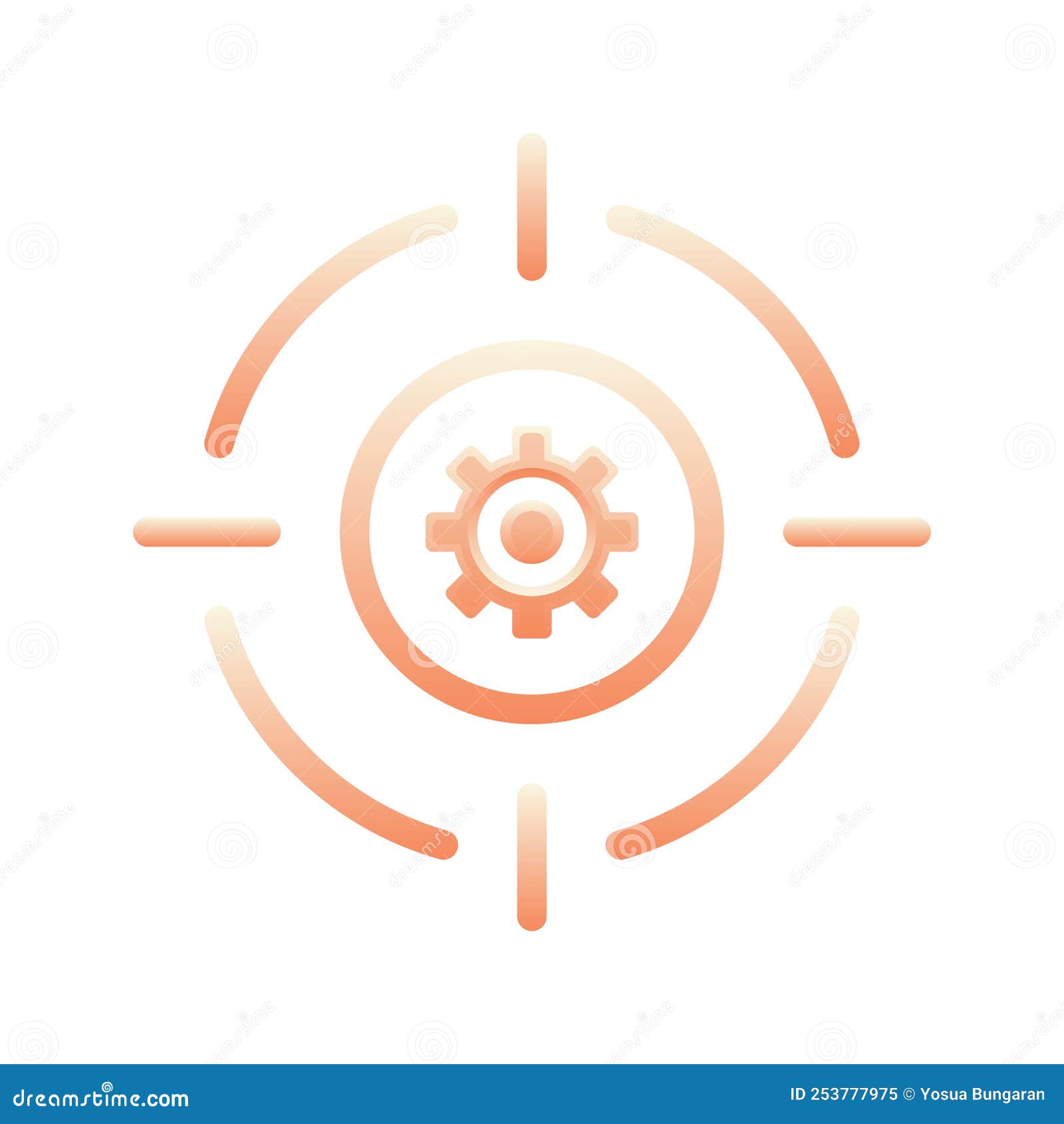 Target Gear Logo Gradient Design Template Icon Element Stock Vector ...