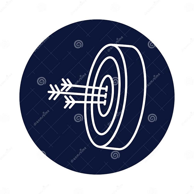 Target, Goal, Arrow, Archery on Target Icon Stock Vector - Illustration ...