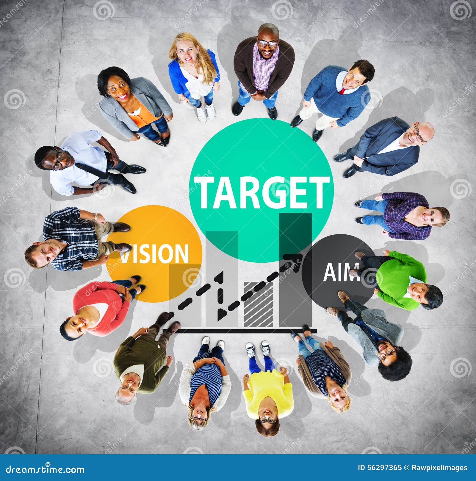 Target Goal Aspiration Aim Vision Vision Concept Stock Illustration ...