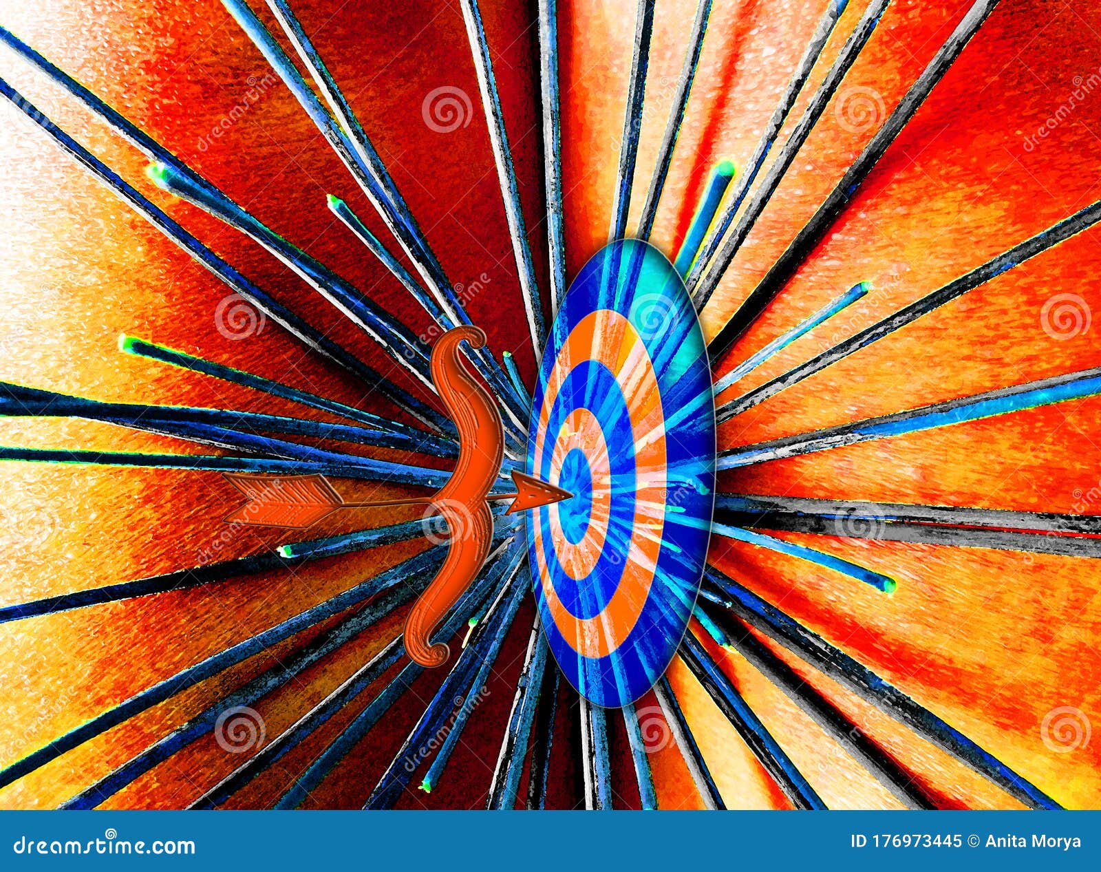 Target Goal Board Shaped Abstract Graphic Artwork Stock Image - Image ...