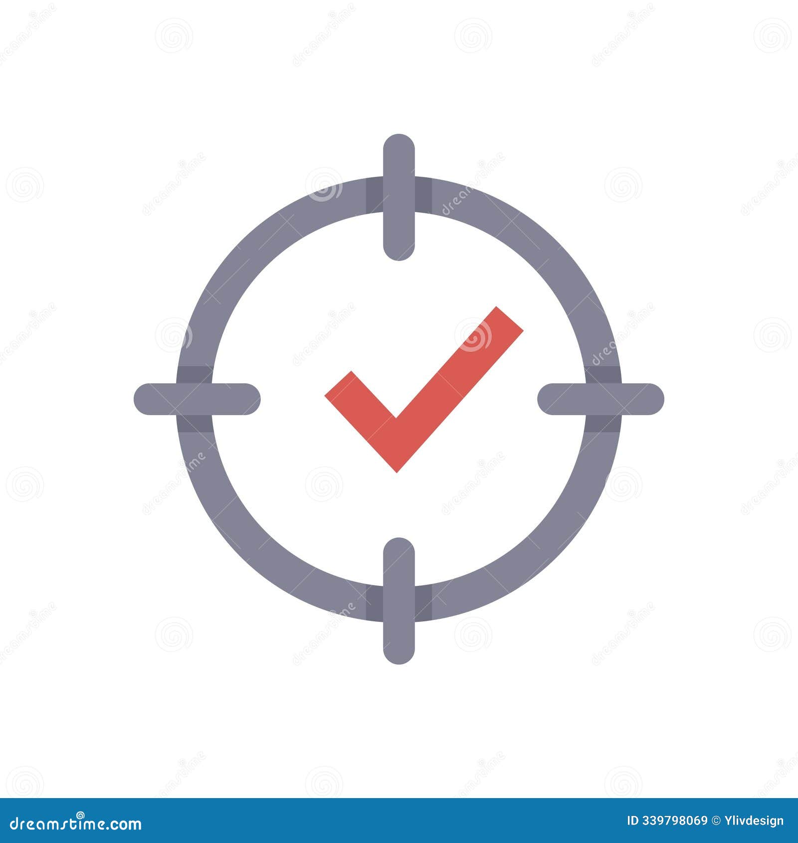 Target Goal Check Mark Success Icon Symbol Stock Illustration ...