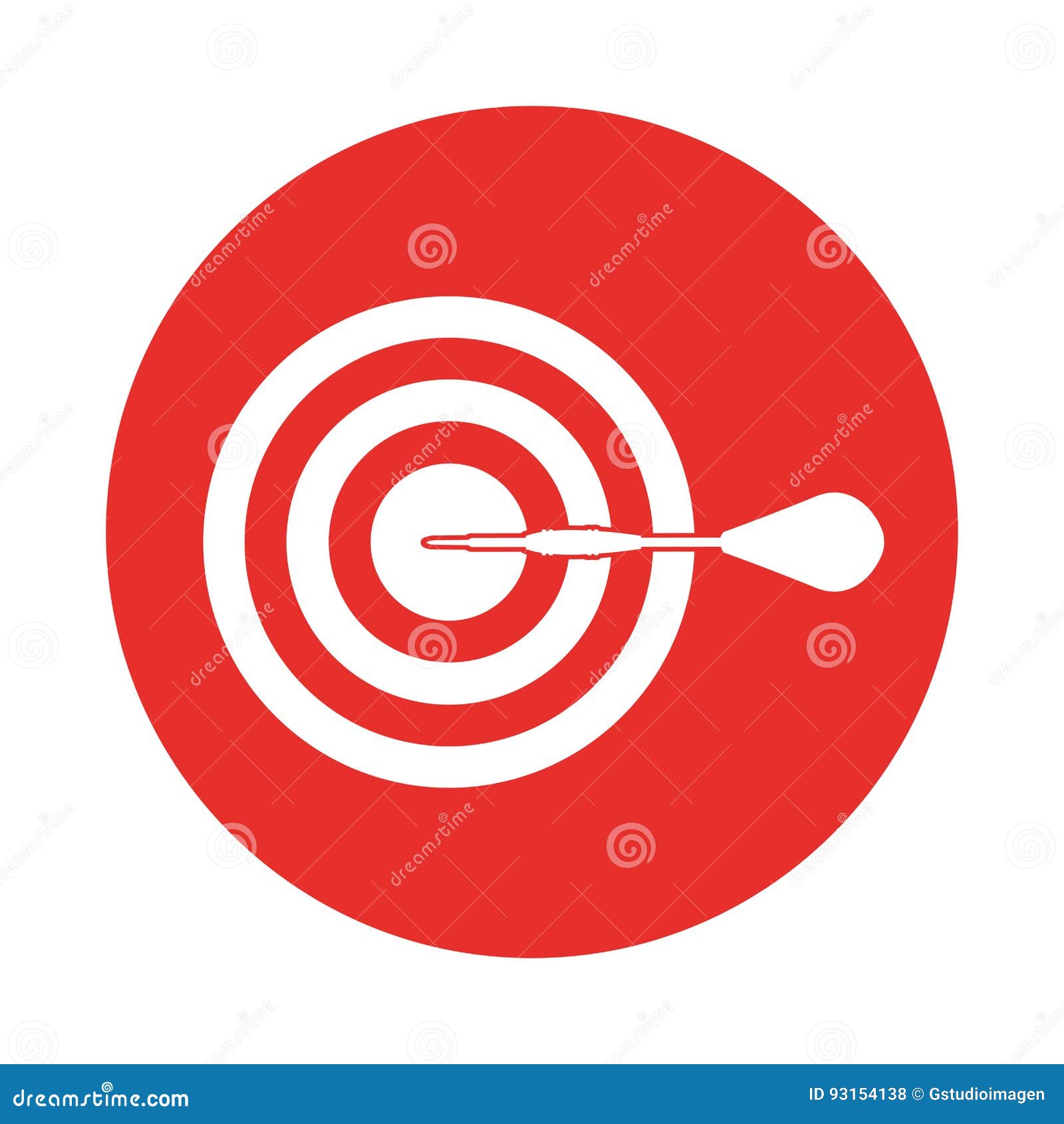 Target Goal with Dart Isolated Icon Stock Vector - Illustration of ...