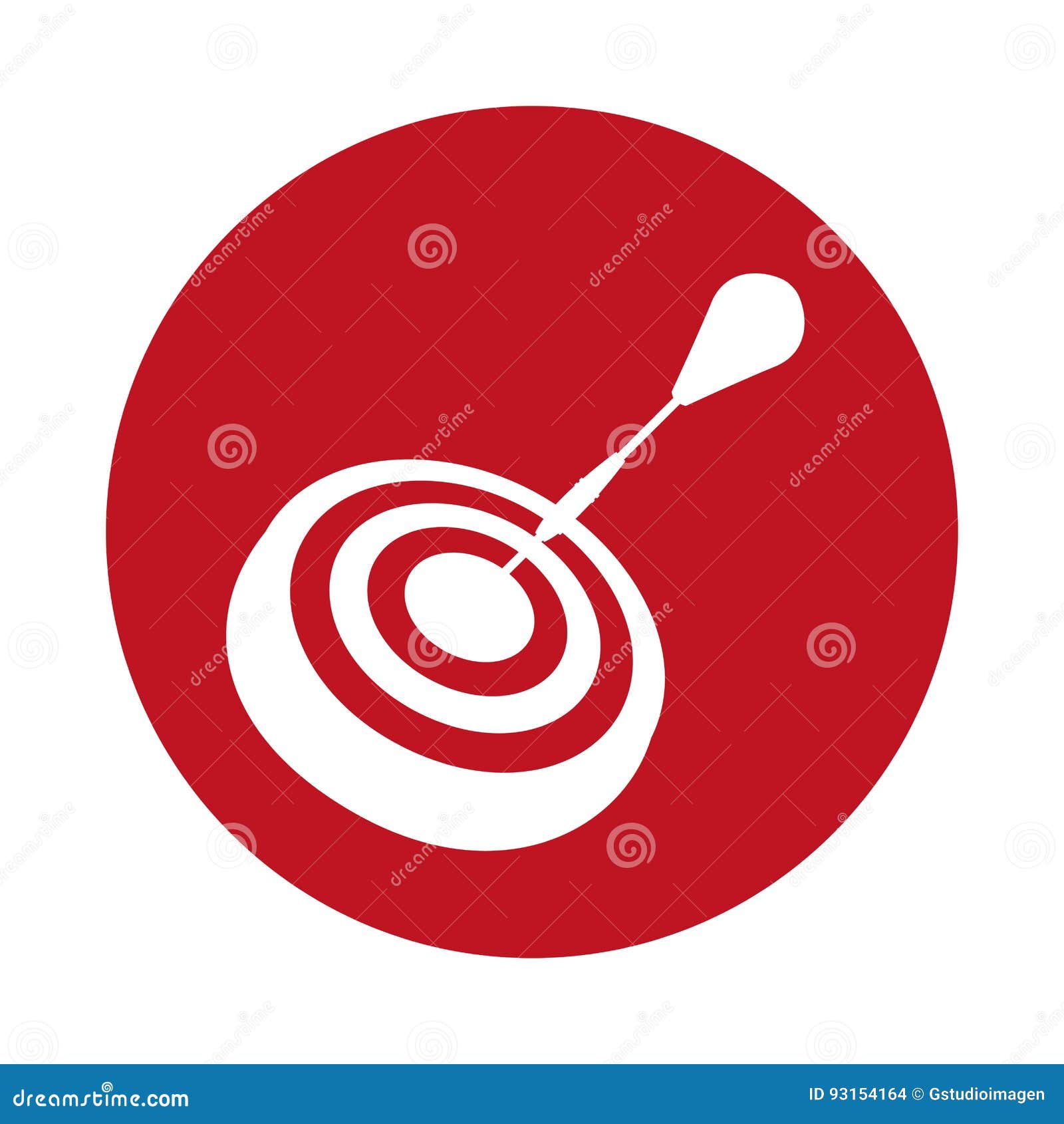 Target Goal with Dart Isolated Icon Stock Vector - Illustration of dart ...