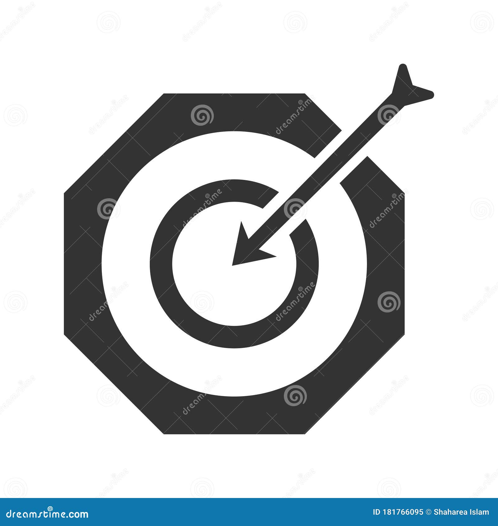 Target, goal icon stock vector. Illustration of aims - 181766095
