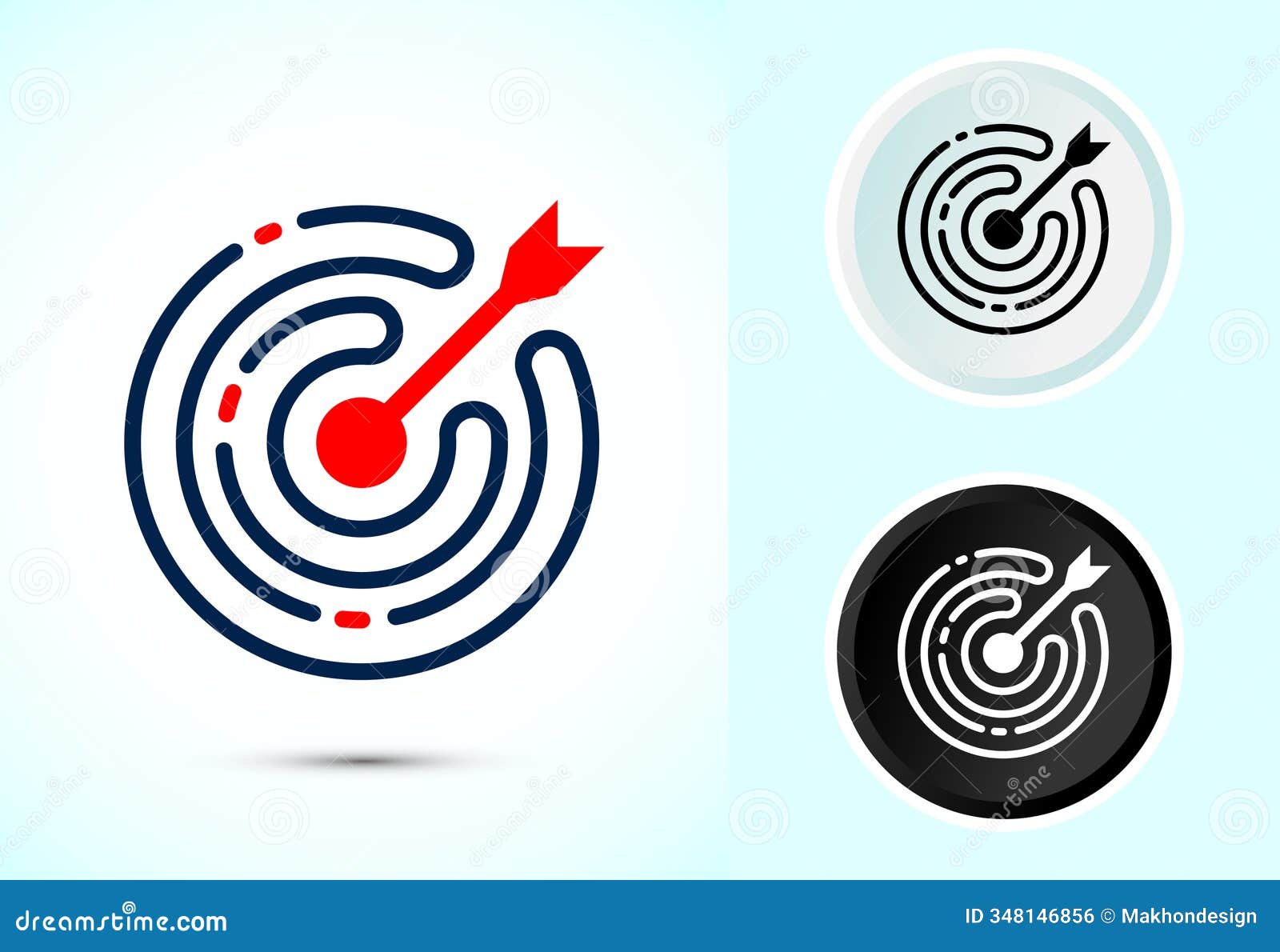 Target Goal Icon Design Illustration, Goal Sign Symbol Stock Vector ...