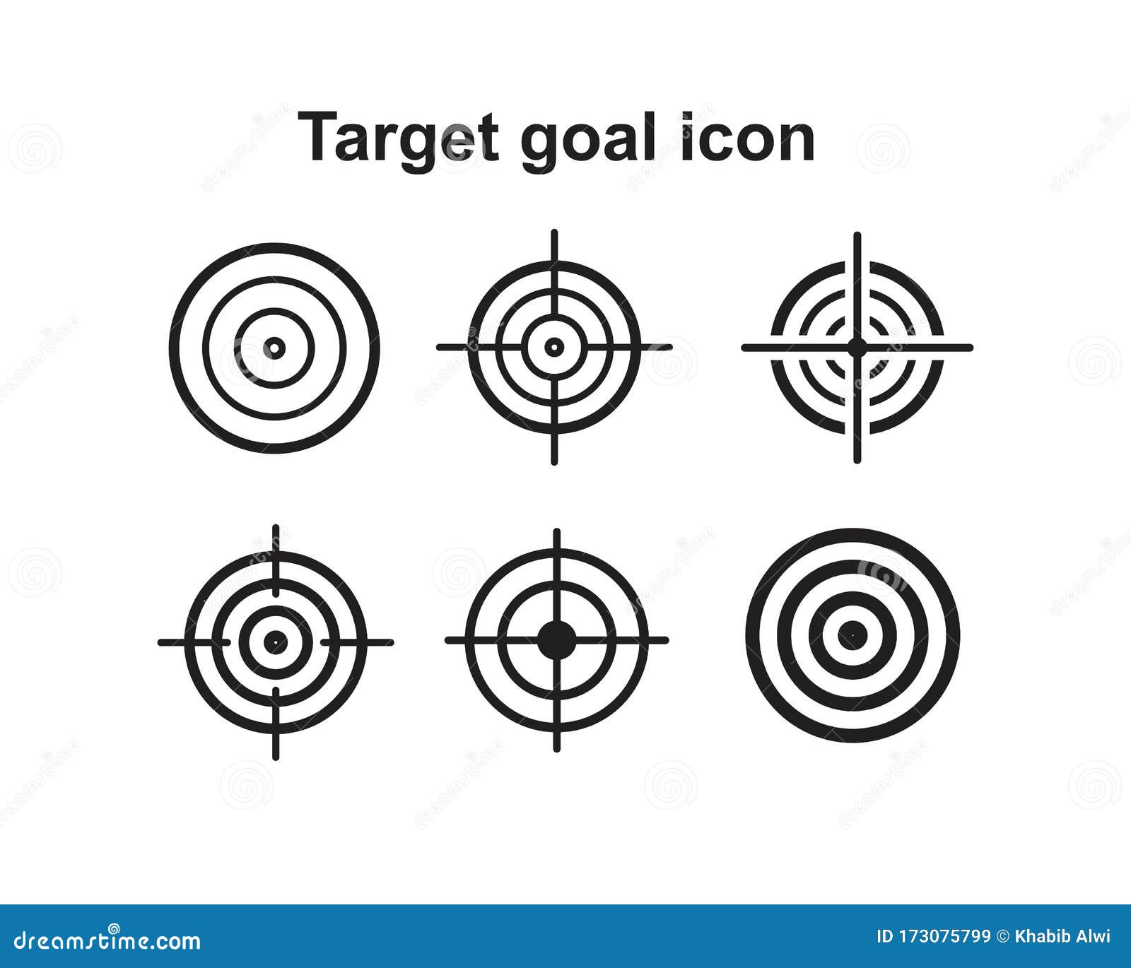 Target Goal icon stock vector. Illustration of efficiency - 173075799