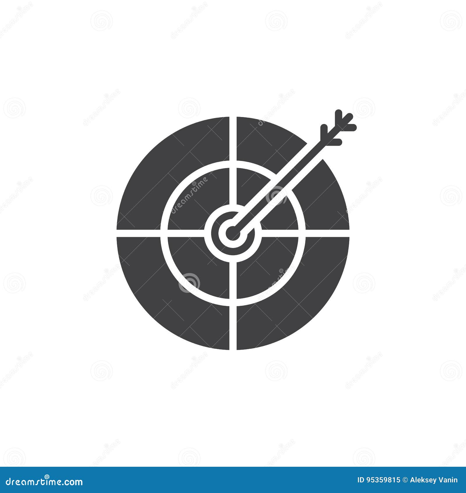 Target, Goal Icon Vector, Filled Flat Sign, Solid Pictogram Isolated on ...