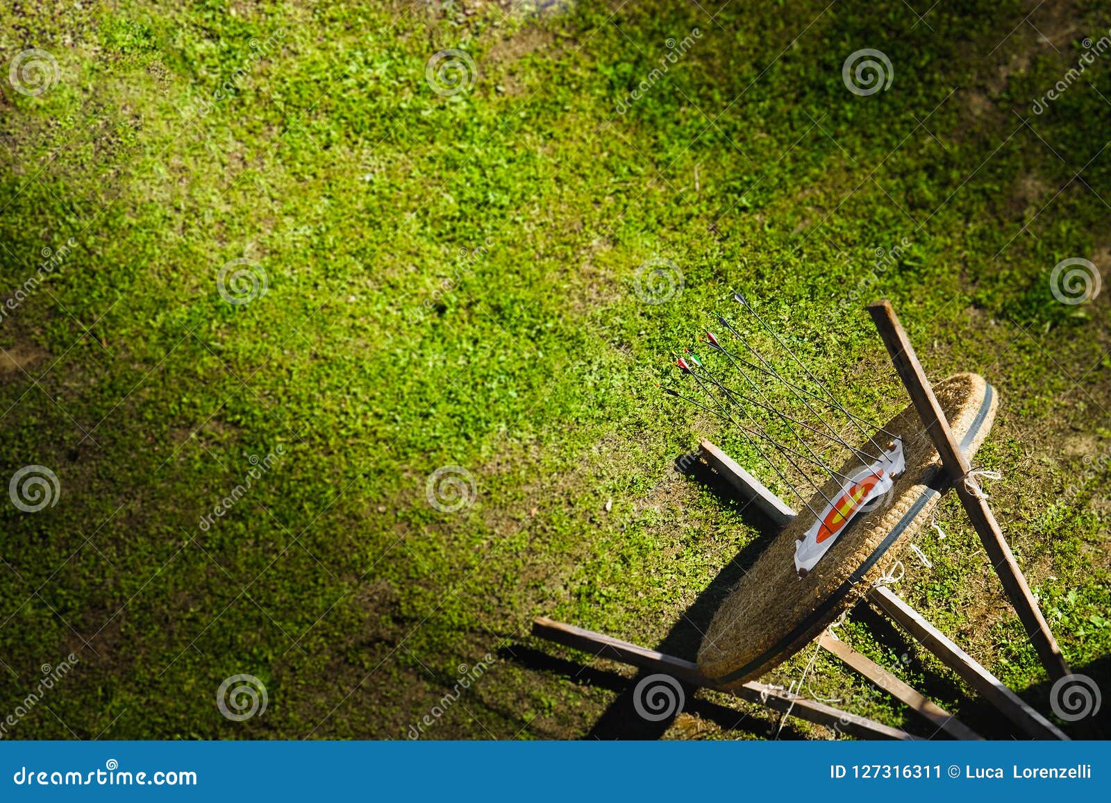 Target Grass Top View Archery Competition Background Green Stock Image ...