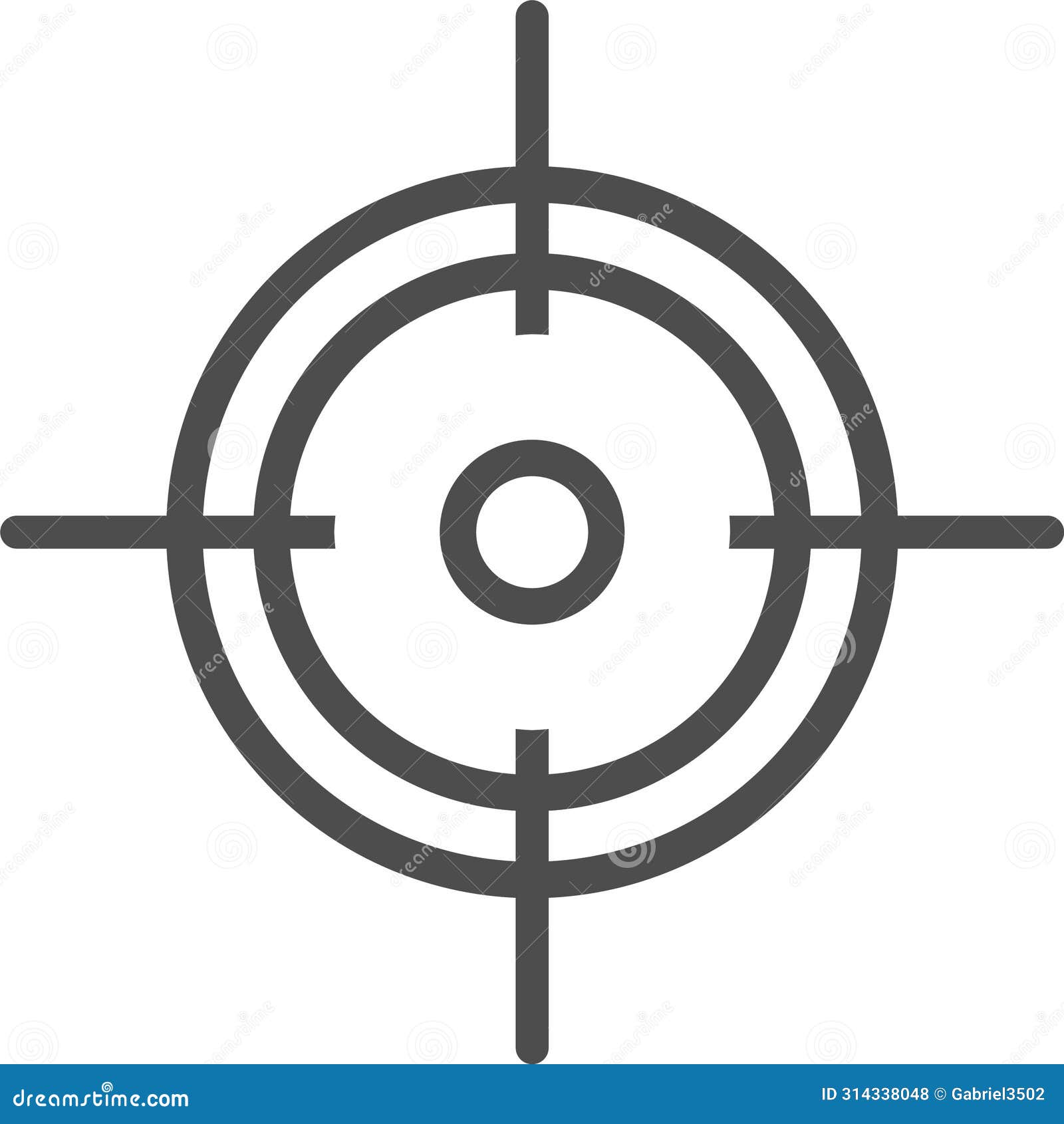 Target in Gray Color. Vector Illustration of a Target in Gray Color ...