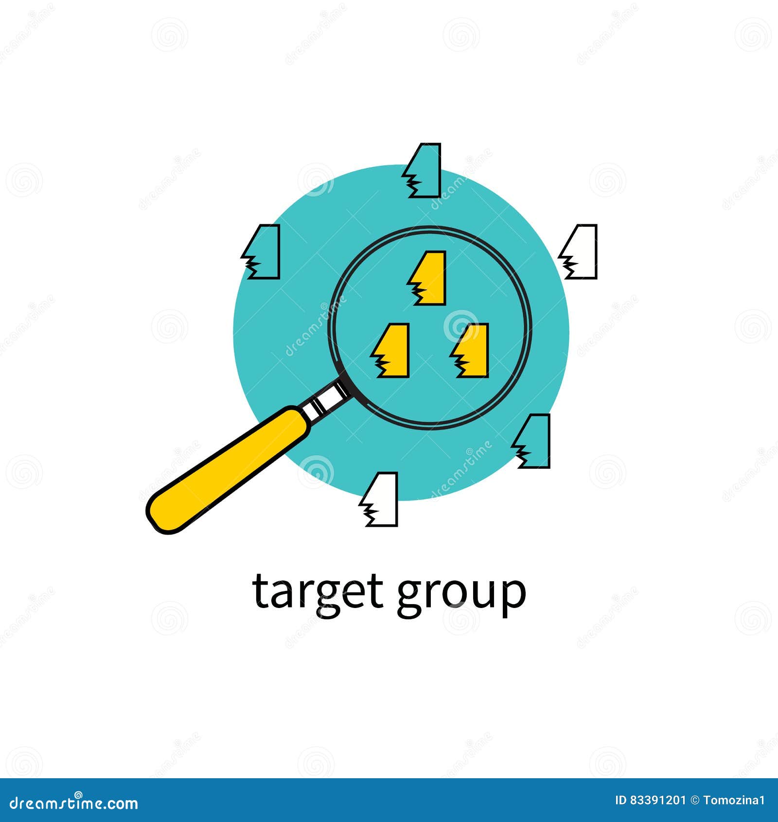 Target Group Audience Cartoon Vector | CartoonDealer.com #83391201