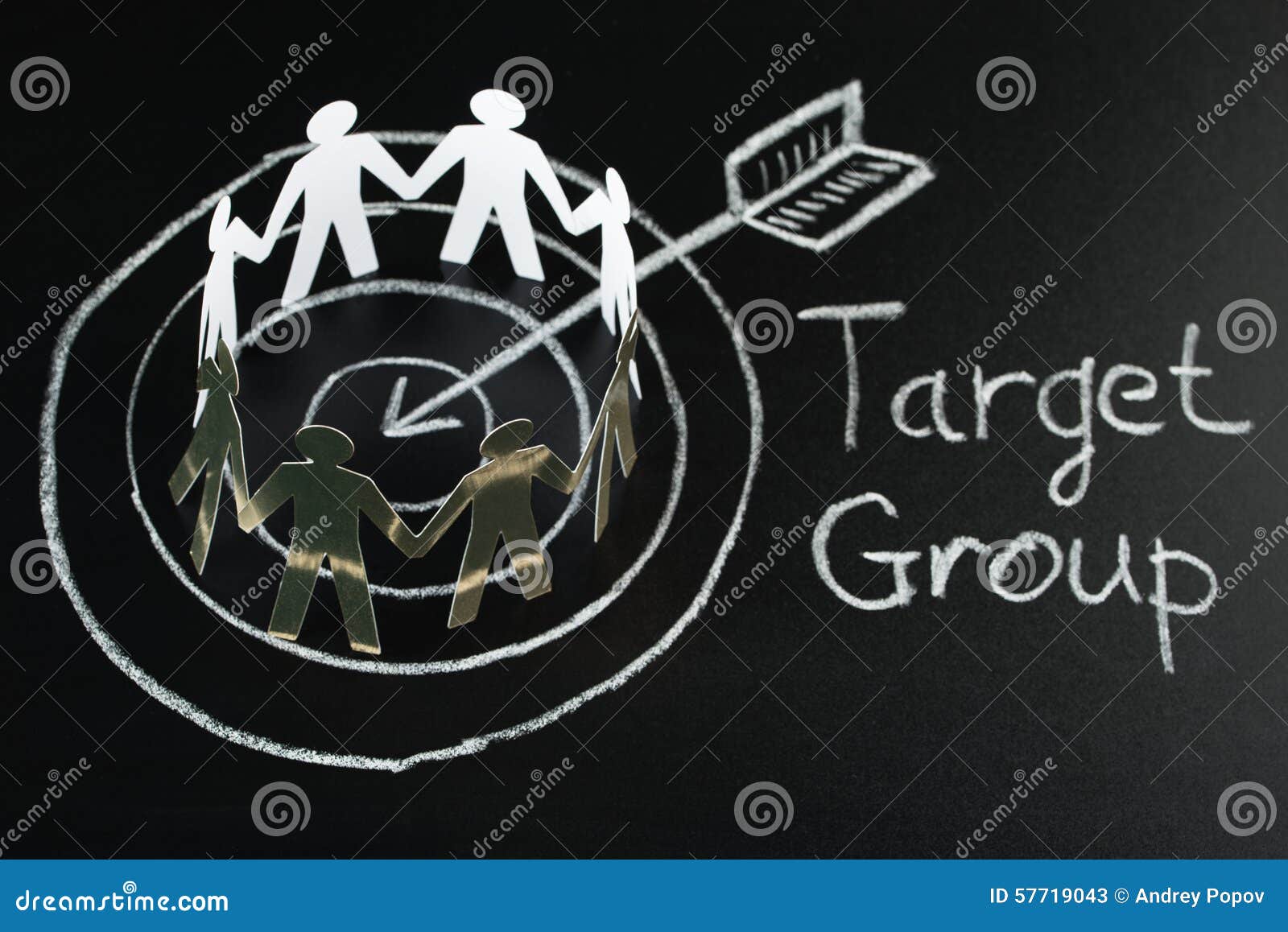 Target Group on Blackboard stock image. Image of bonding - 57719043