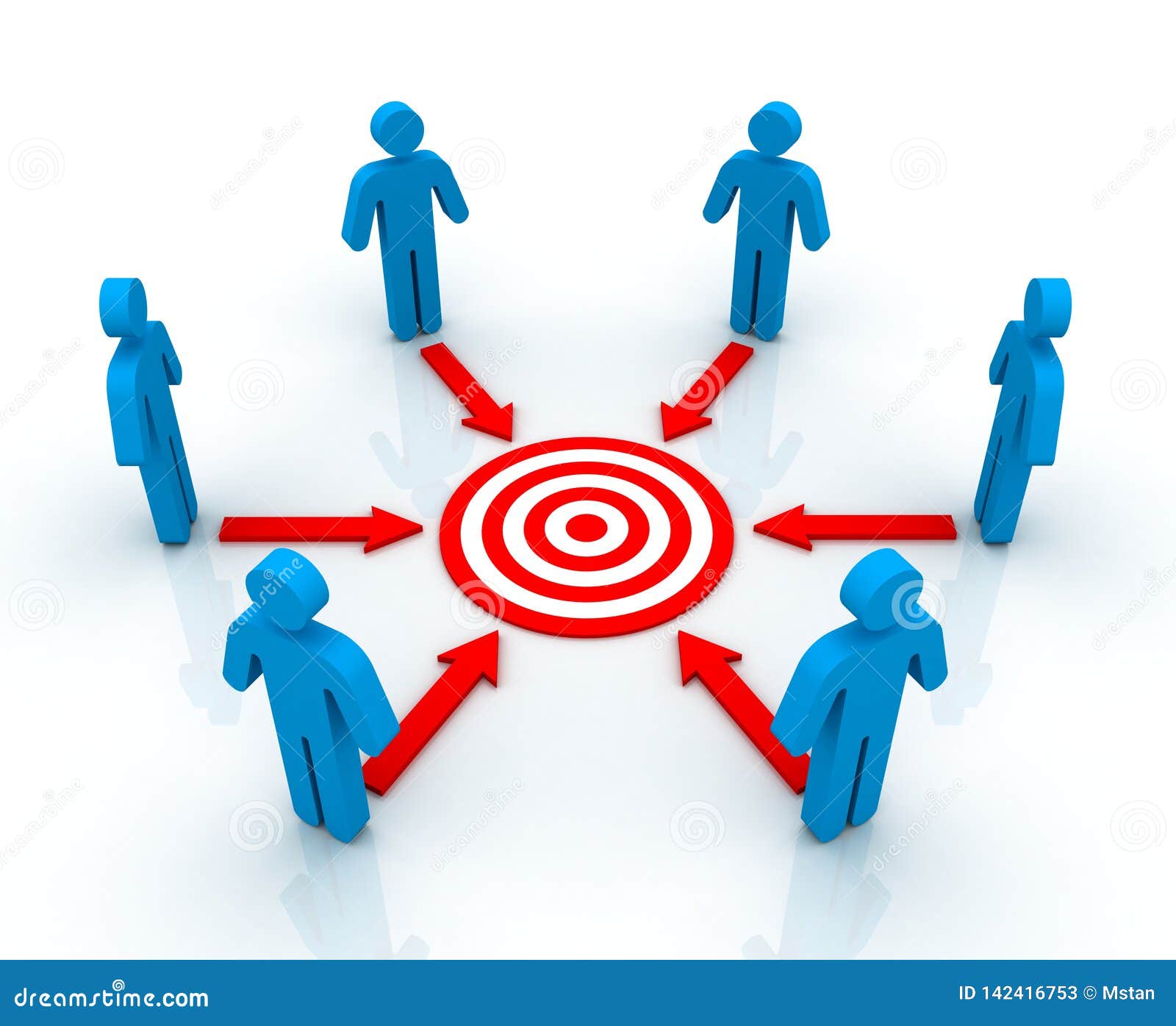 Target Group Concept 3d Illustration Stock Illustration - Illustration ...