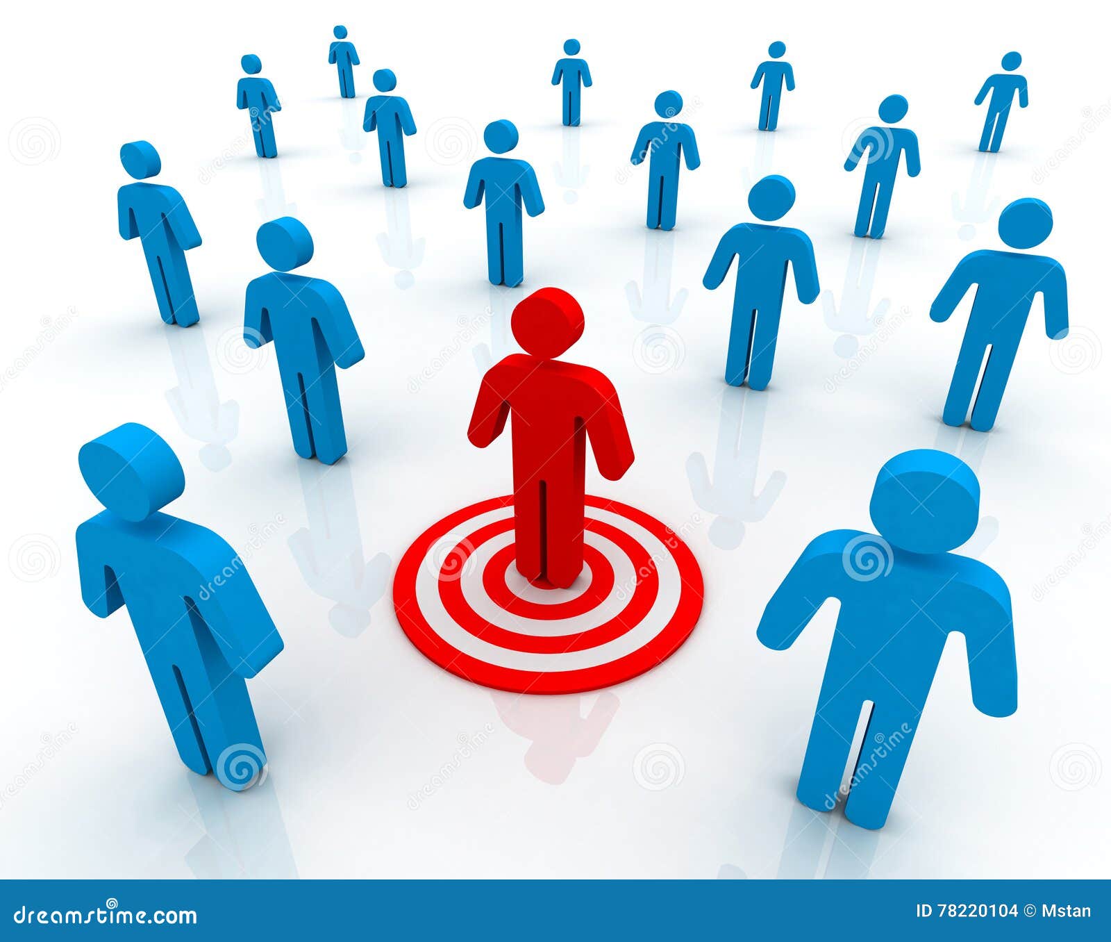 Target Group Concept 3d Illustration Stock Illustration - Illustration ...