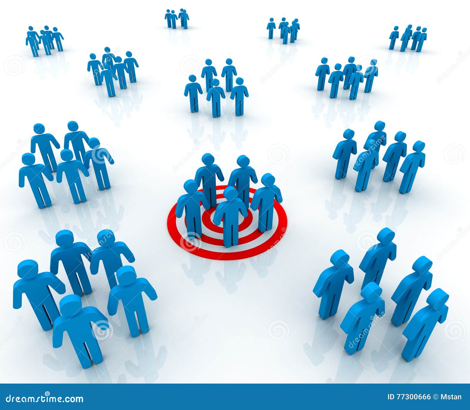 Target Group Concept 3d Illustration Stock Illustration - Illustration ...